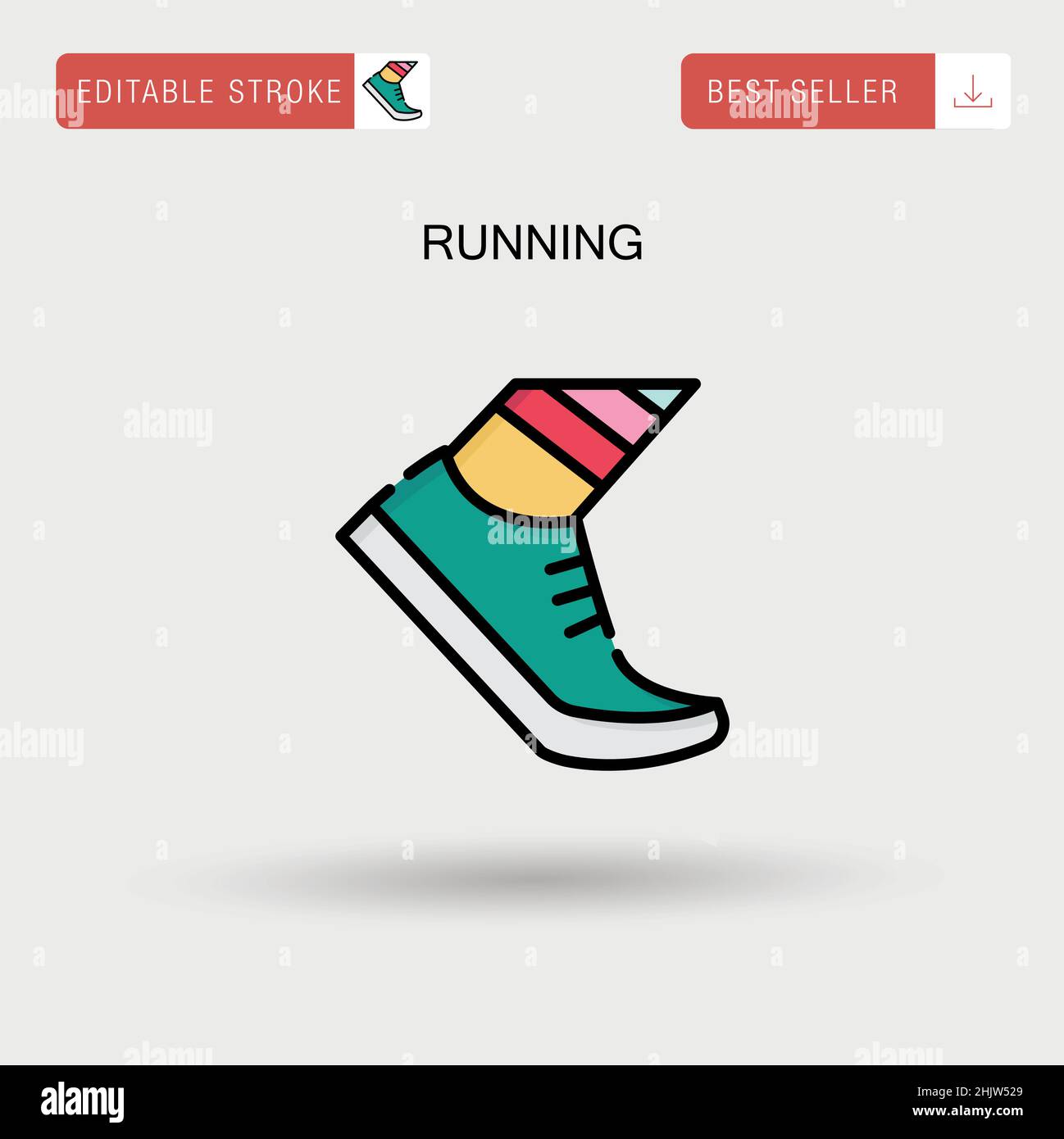 Young man running outside Stock Vector Images - Alamy