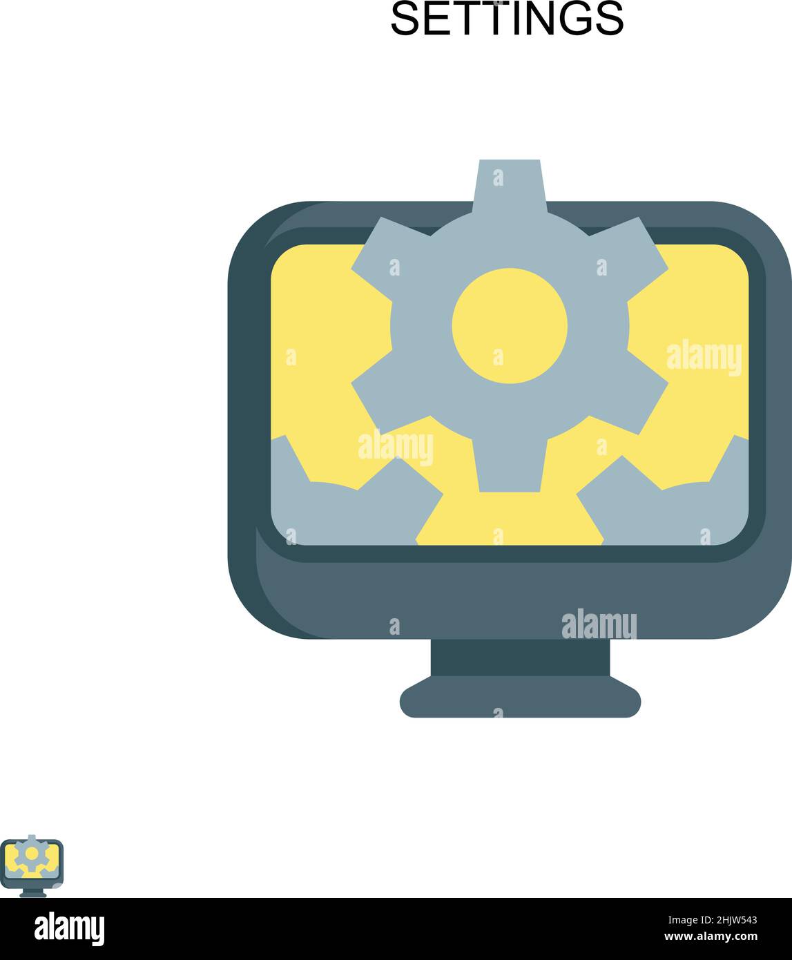 Settings Simple vector icon. Illustration symbol design template for ...
