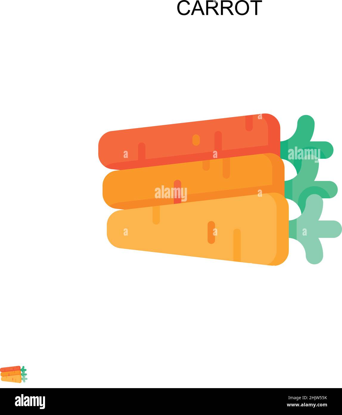 Carrot Simple vector icon. Illustration symbol design template for web ...
