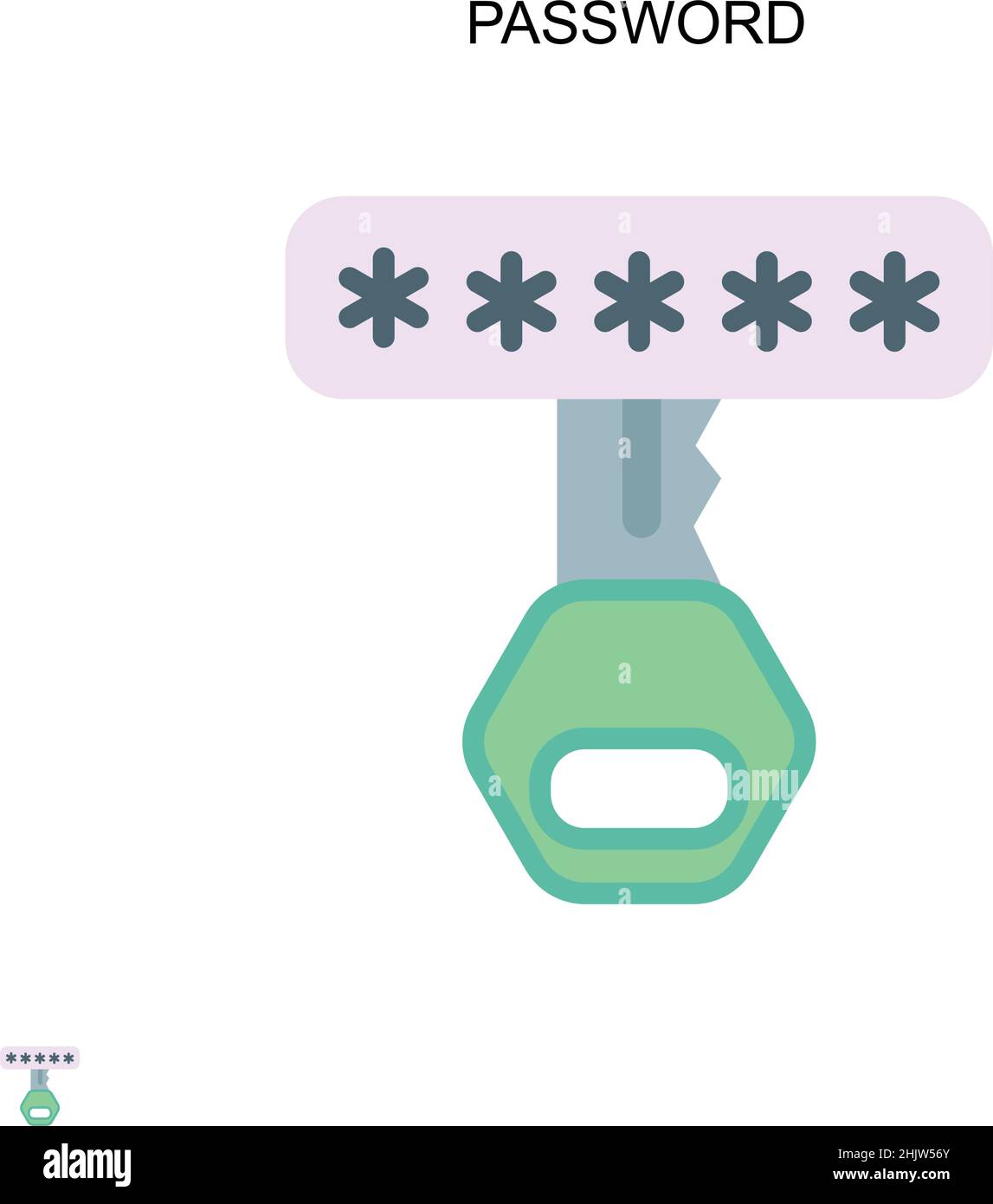 Password Simple vector icon. Illustration symbol design template for ...