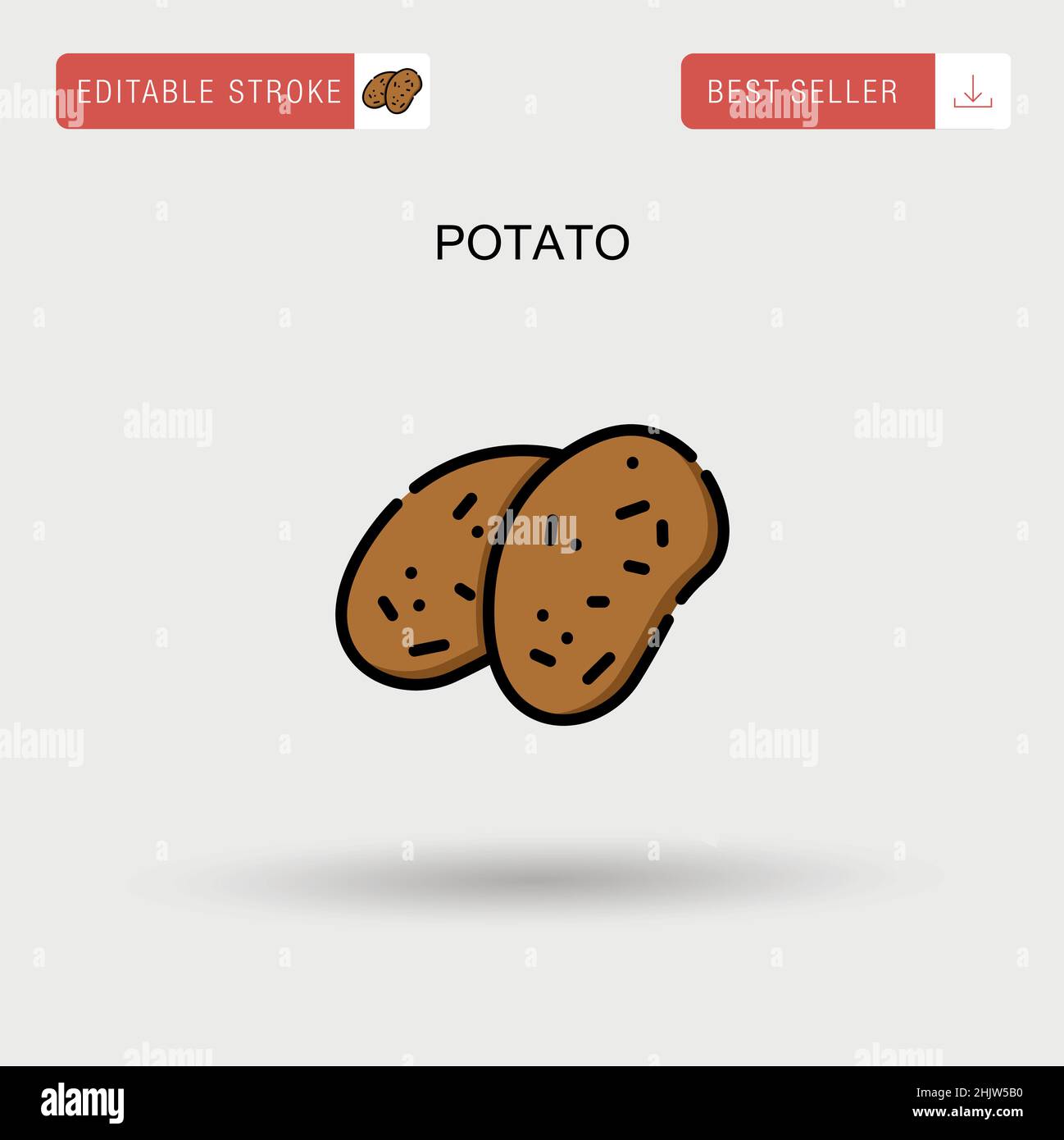 Ripe cut potatoes sweet Stock Vector Images - Alamy