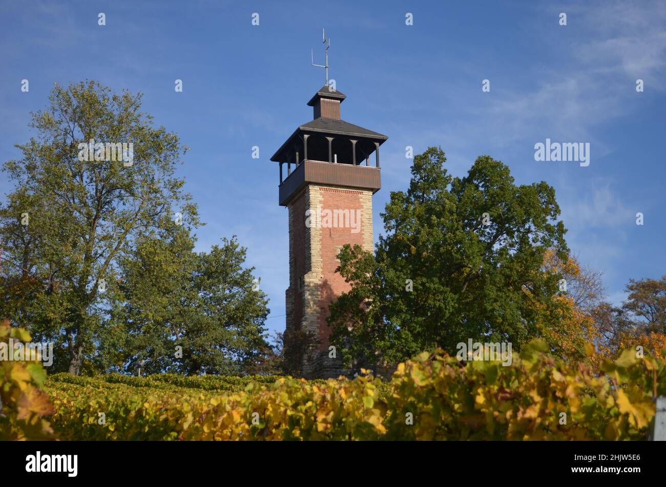 The watch tower in Stuttgart, Germany was constructed in 1891. During ...