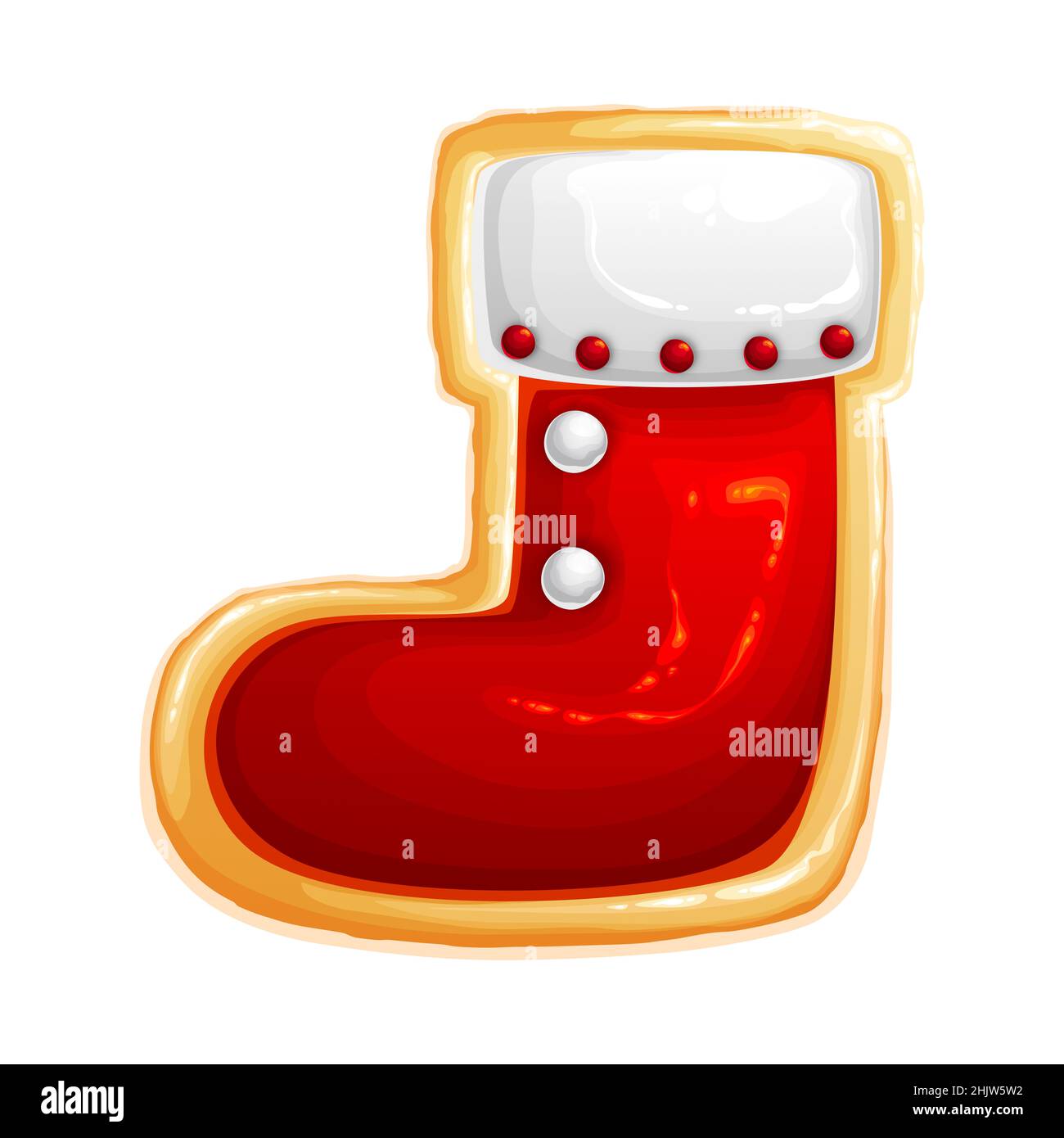 A delicious boot-shaped Christmas cookie Stock Photo - Alamy