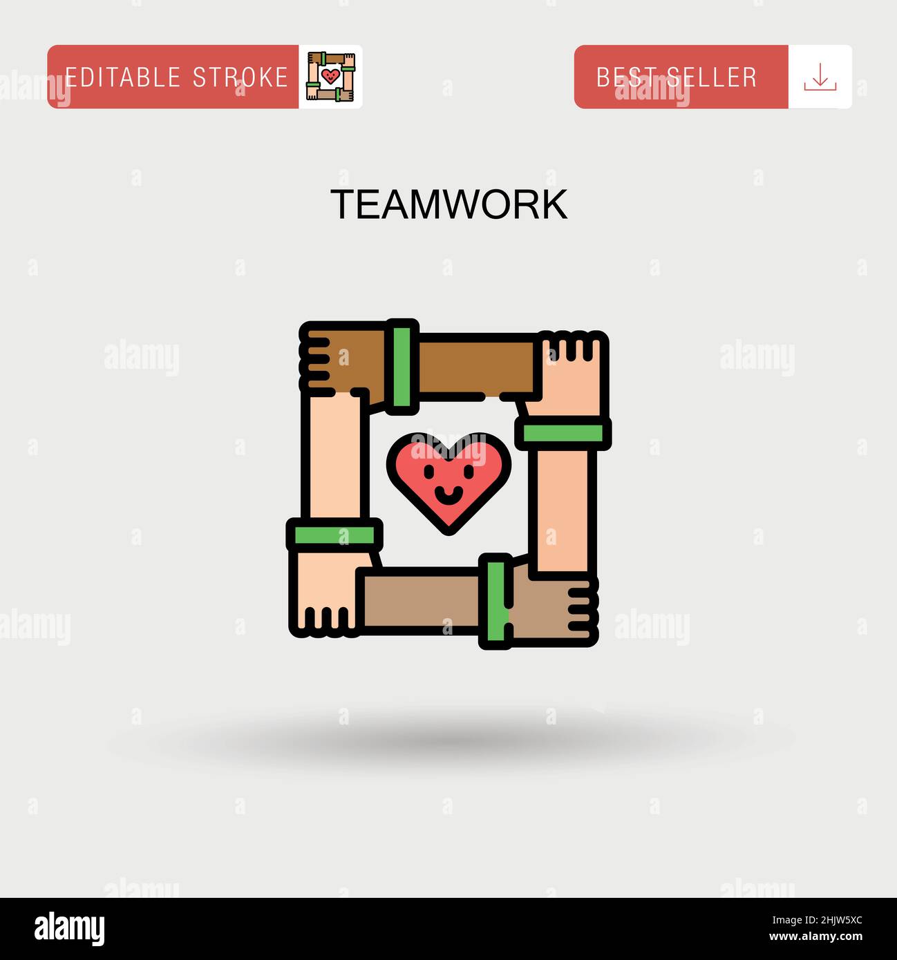 Teamwork Simple vector icon Stock Vector Image & Art - Alamy