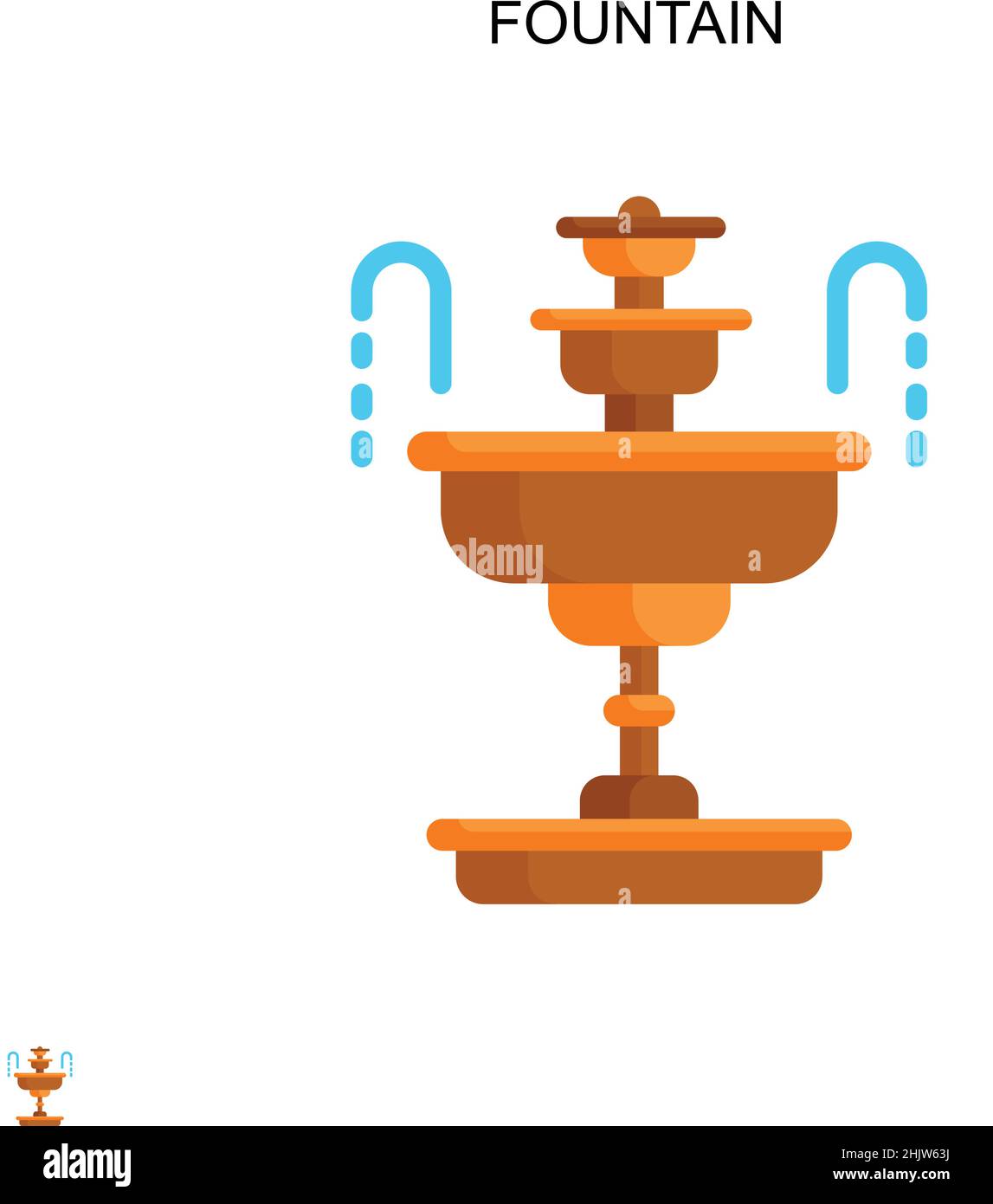 Fountain Simple vector icon. Illustration symbol design template for ...