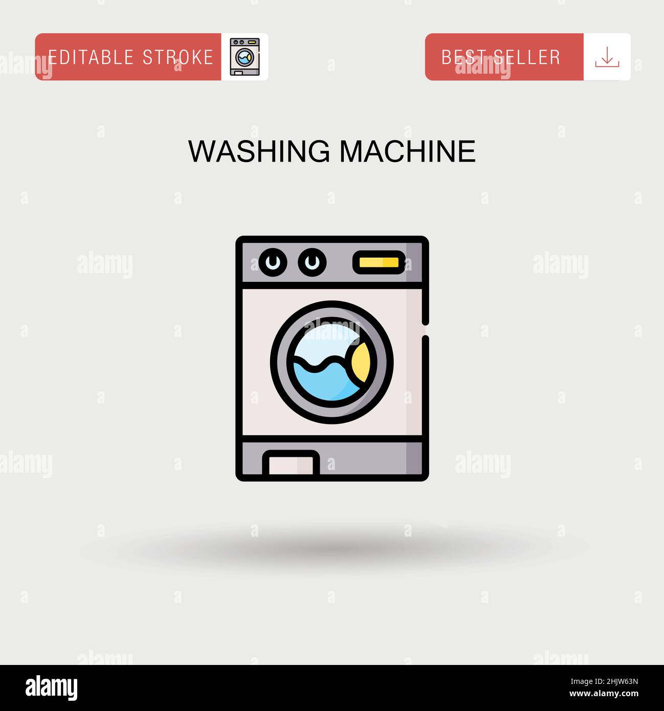 Washing machine Simple vector icon Stock Vector Image & Art - Alamy