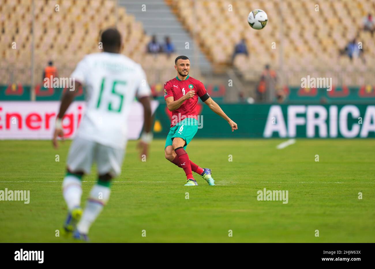 Yaoundé, Cameroon, January, 14, 2022: Romain SaÃ¯ss (captain) of ...