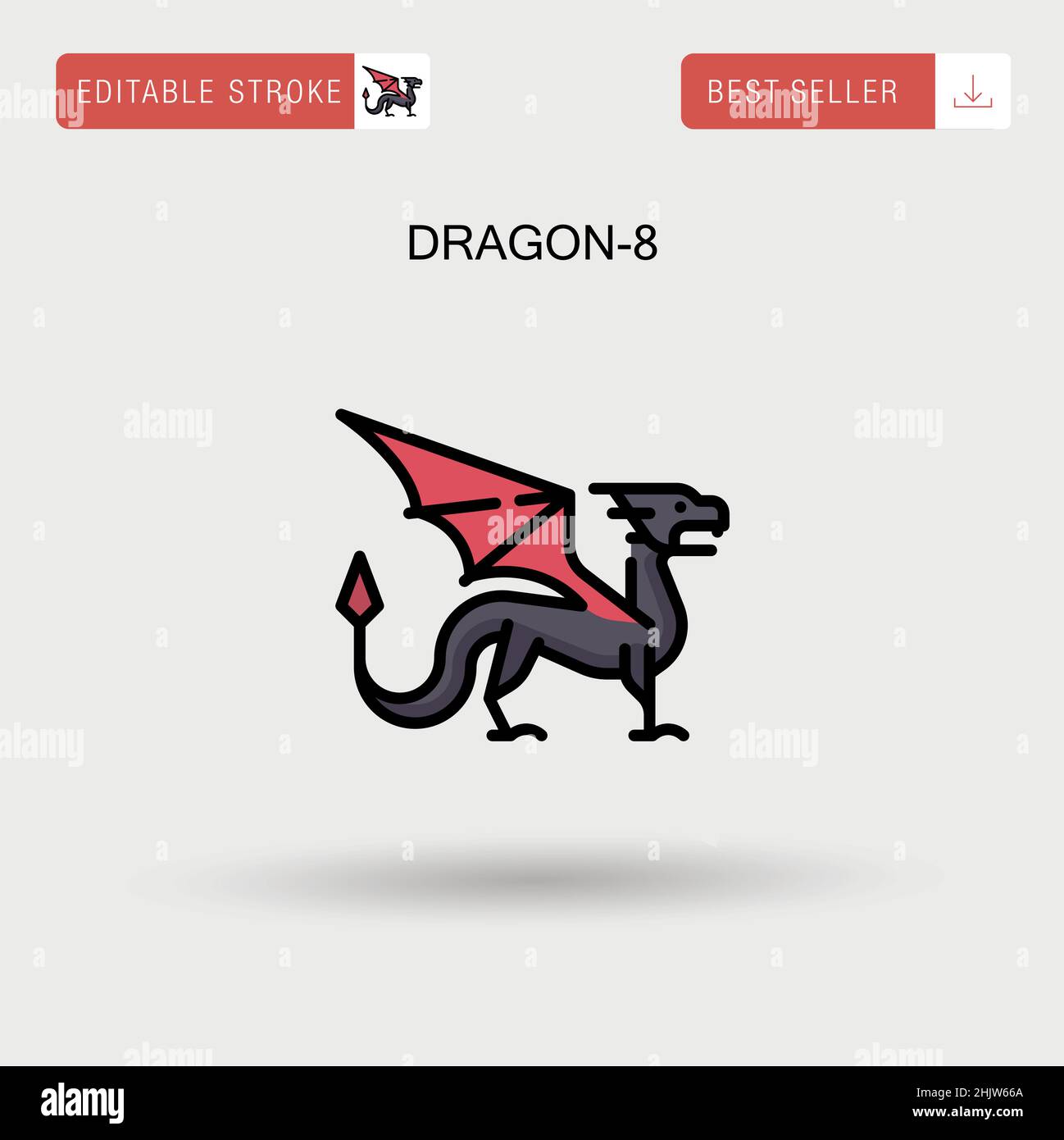 Easy Dragon Pixel Pixel Art Dragon Stock Photo, Picture And Royalty