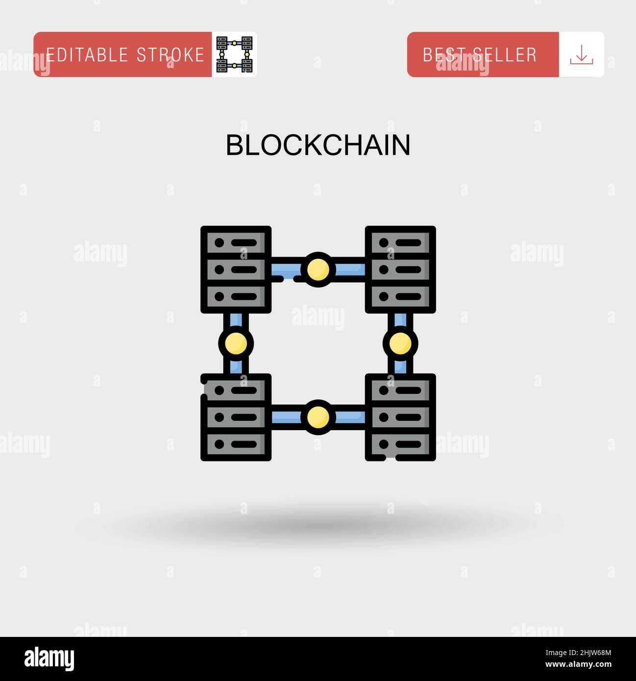 Blockchain Simple vector icon Stock Vector Image & Art - Alamy