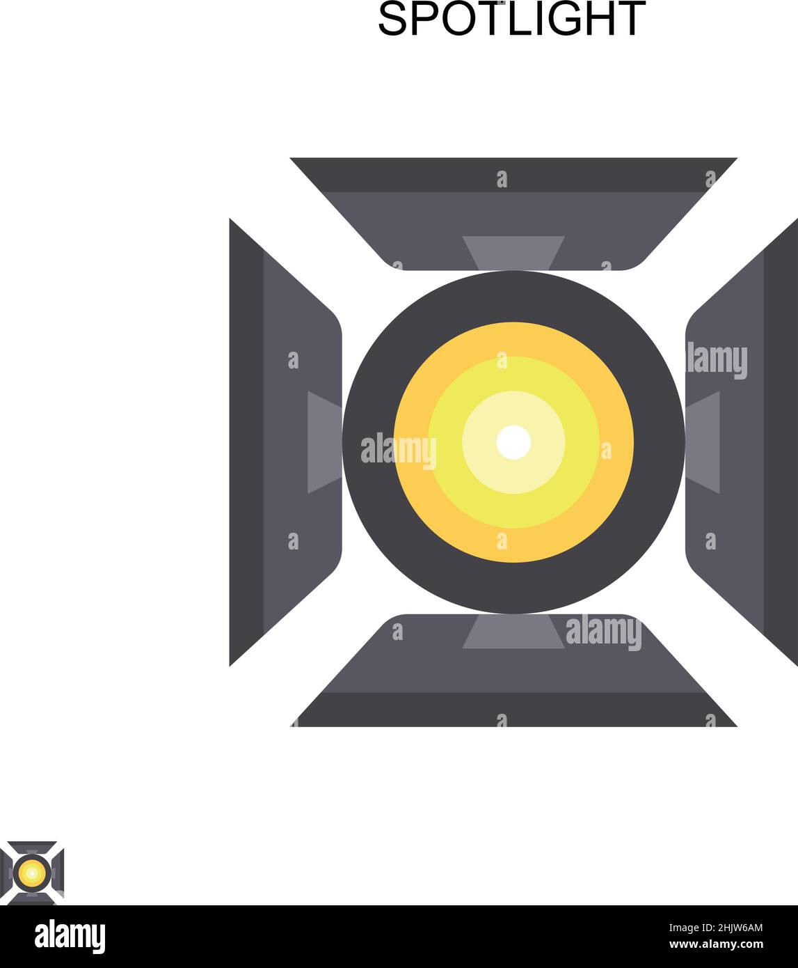 Spotlight Simple vector icon. Illustration symbol design template for ...