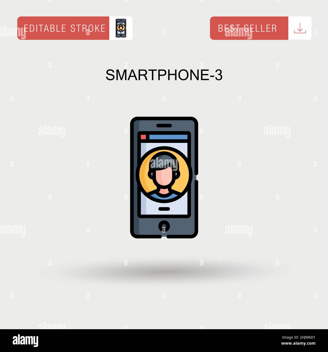 Smartphone-3 Simple vector icon Stock Vector Image & Art - Alamy