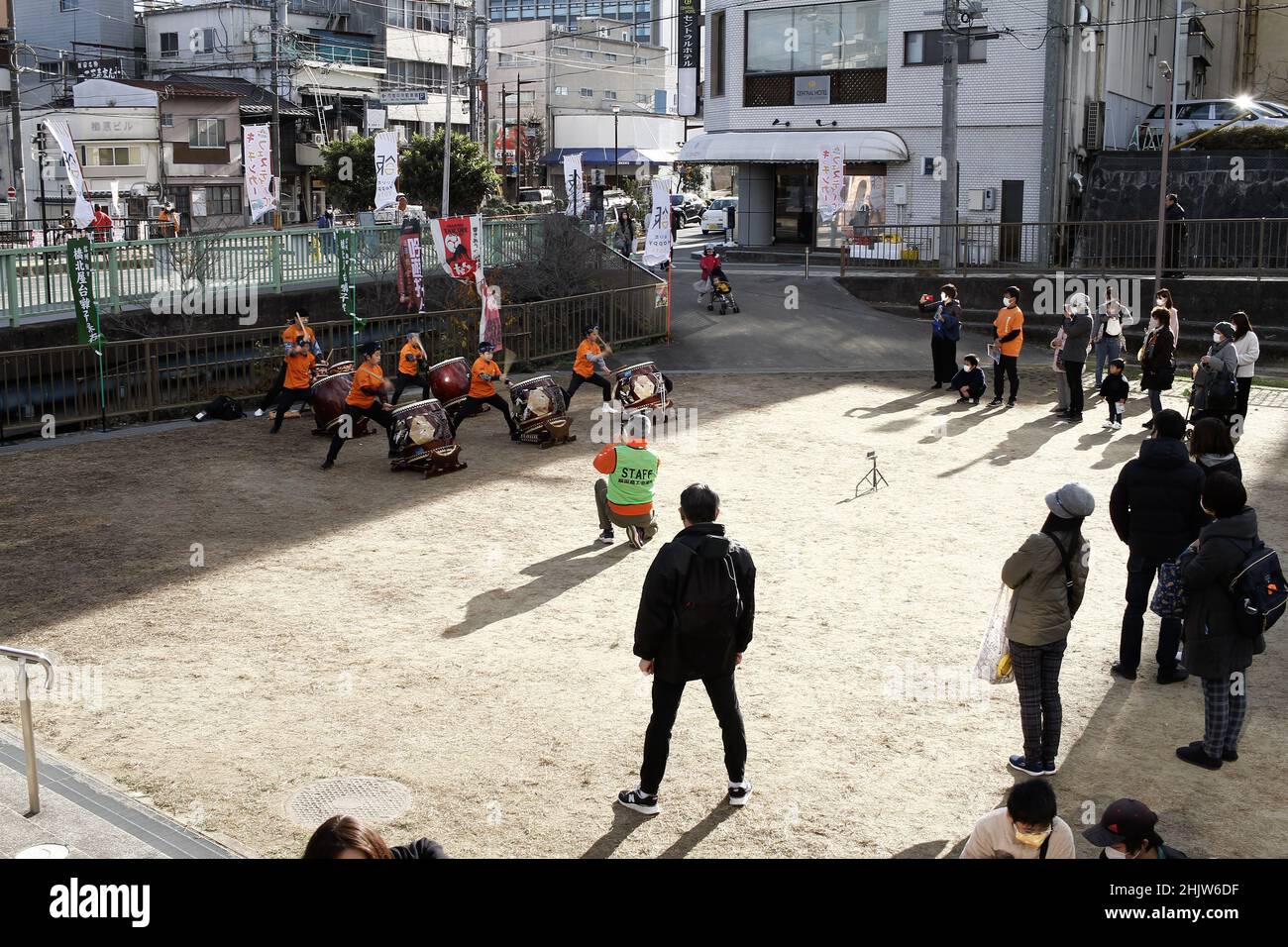 iida, nagano, japan, 2021/27/11 , drum taiko event during iida festival ...