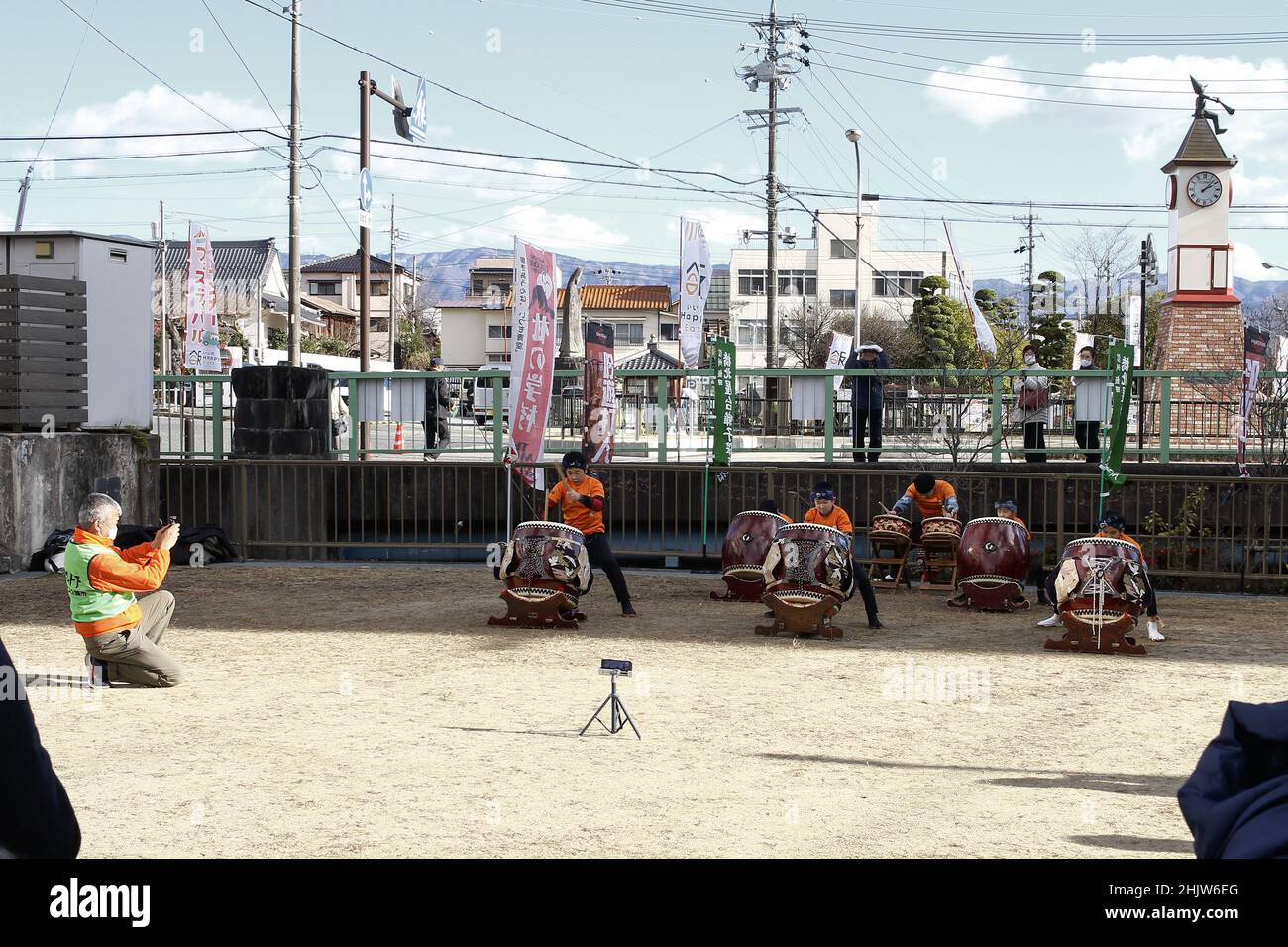 iida, nagano, japan, 2021/27/11 , drum taiko event during iida festival ...