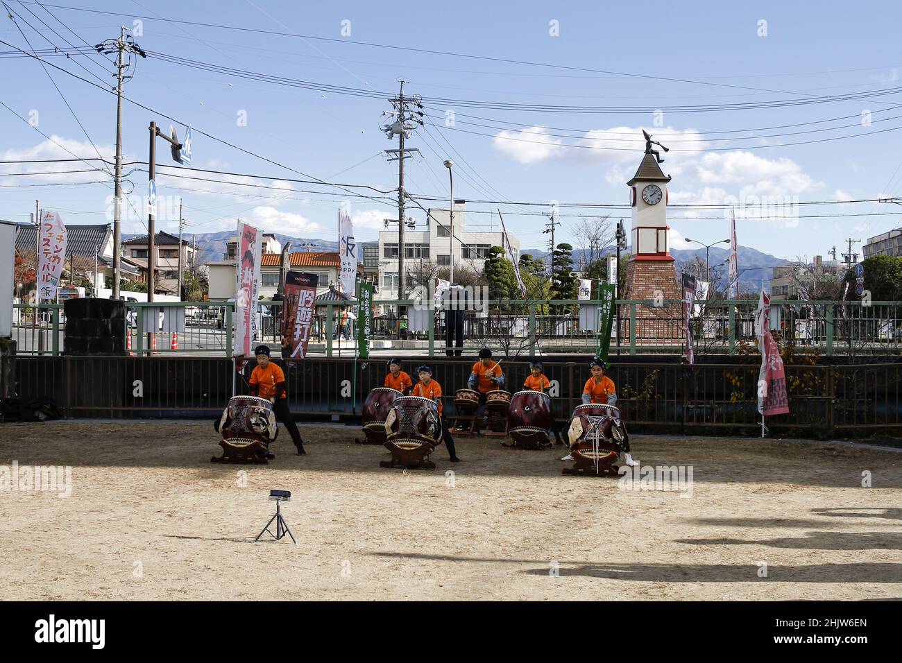 iida, nagano, japan, 2021/27/11 , drum taiko event during iida festival ...