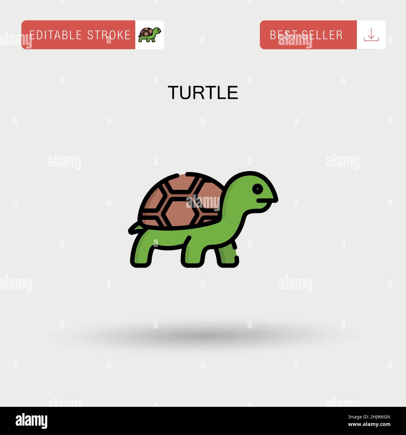 Turtle Simple vector icon Stock Vector Image & Art - Alamy
