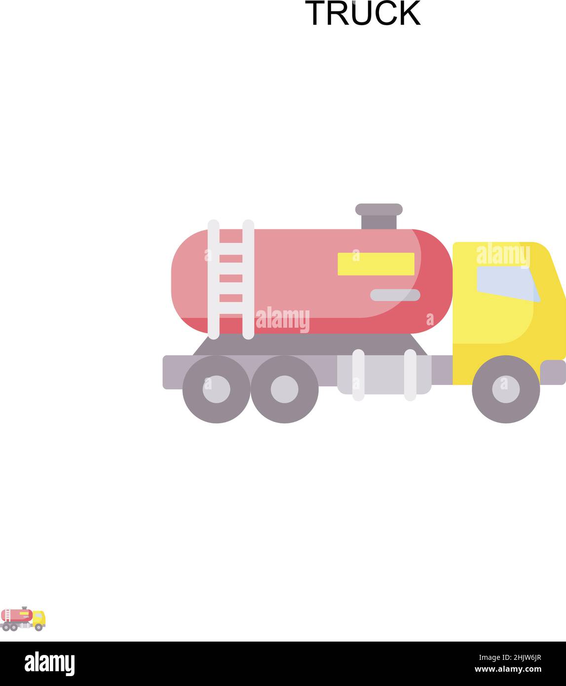 Truck Simple vector icon. Illustration symbol design template for web ...