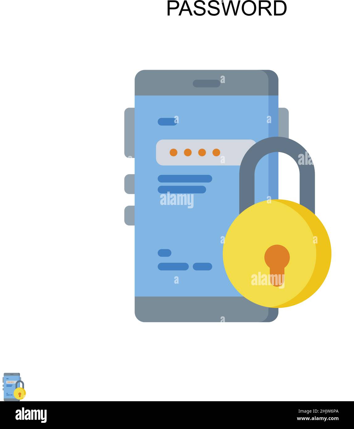 Password Simple vector icon. Illustration symbol design template for ...