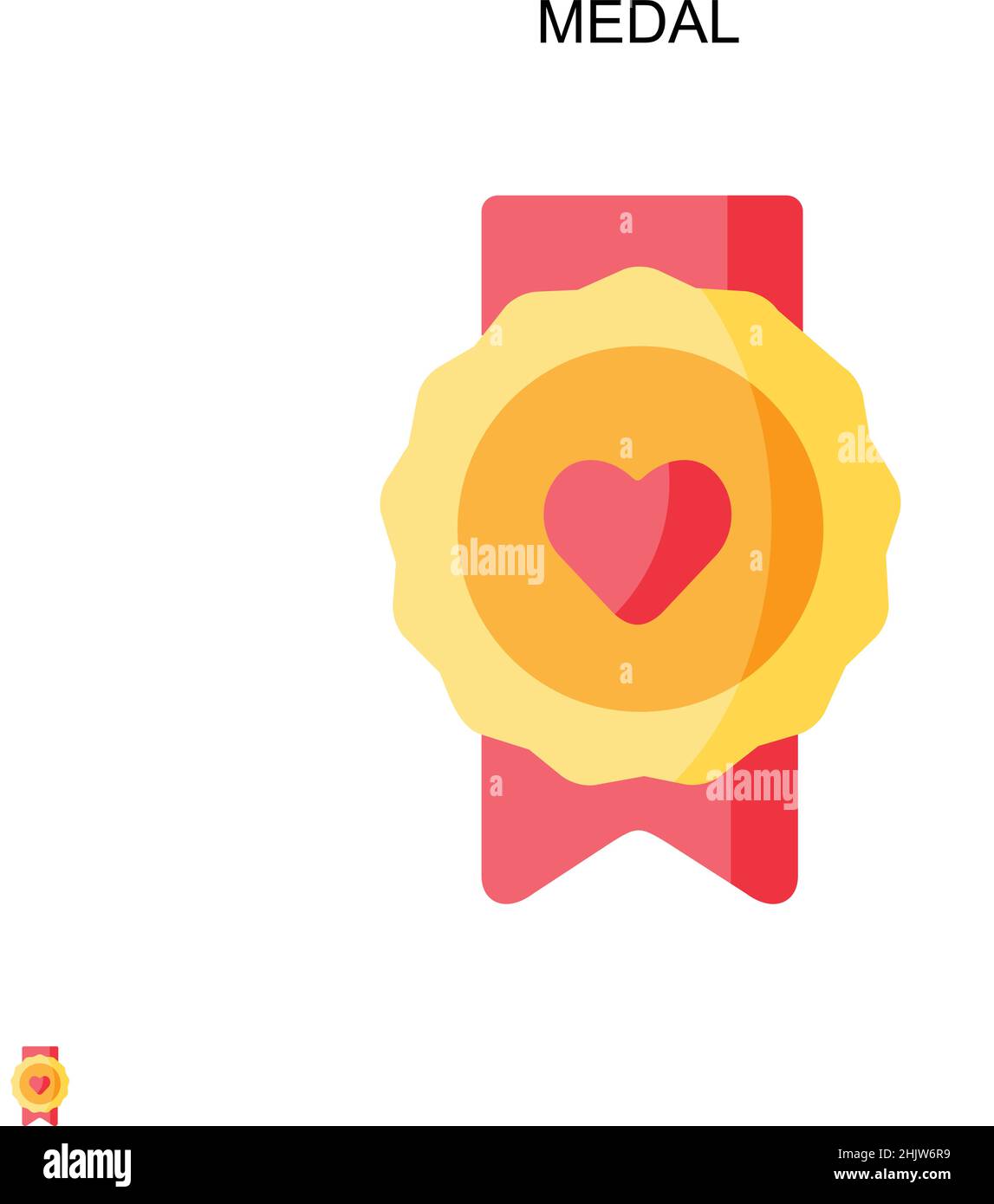 Medal Simple vector icon. Illustration symbol design template for web ...
