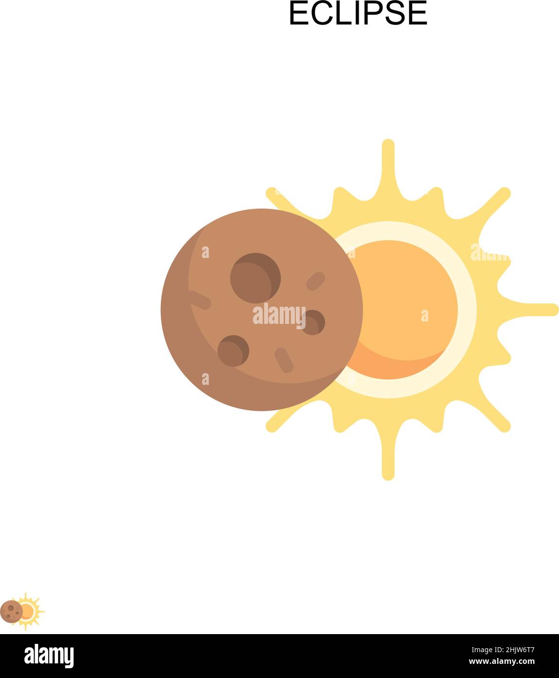 Eclipse Simple vector icon. Illustration symbol design template for web ...