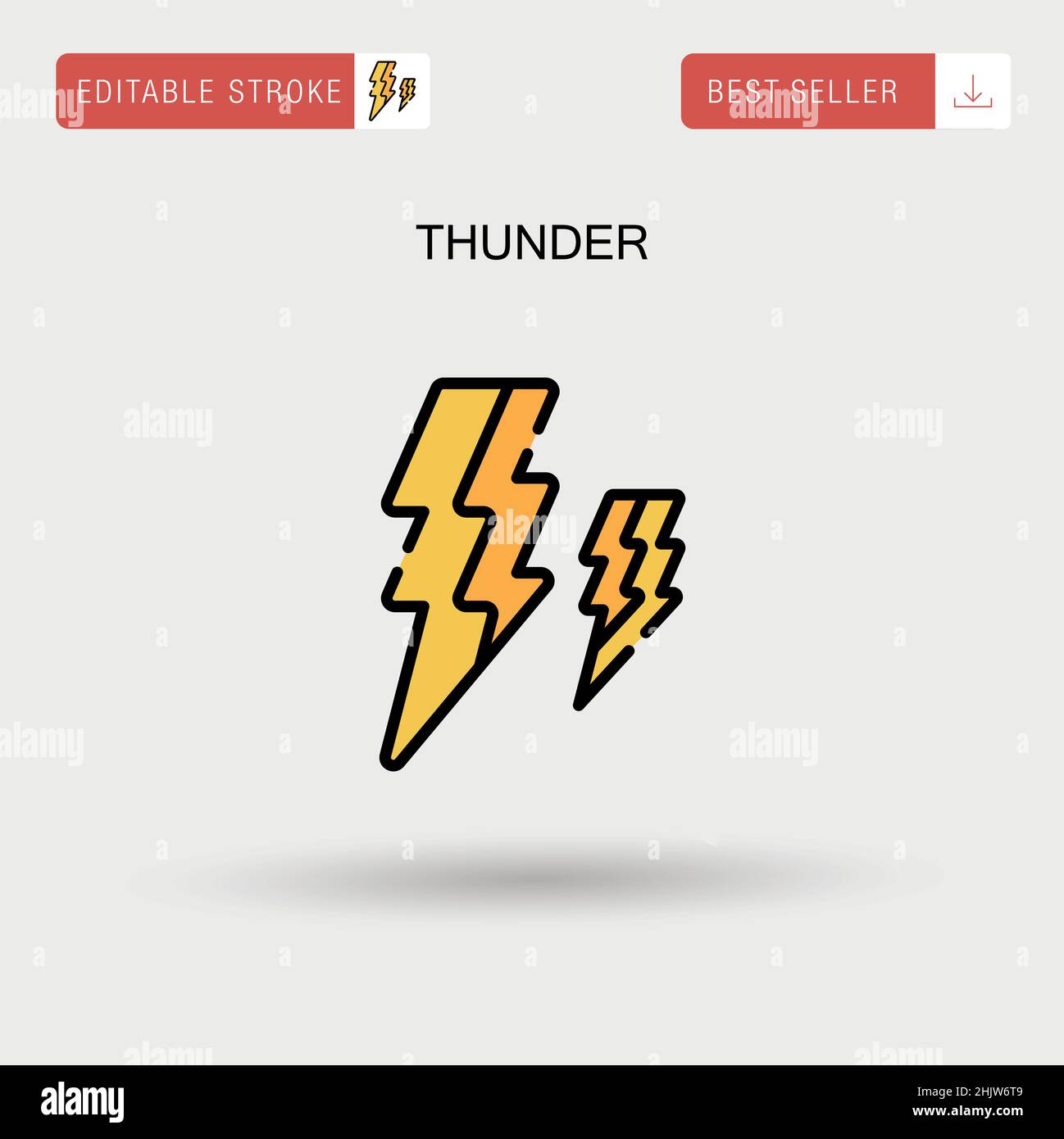 Thunderstorm and lightning Stock Vector Images - Alamy