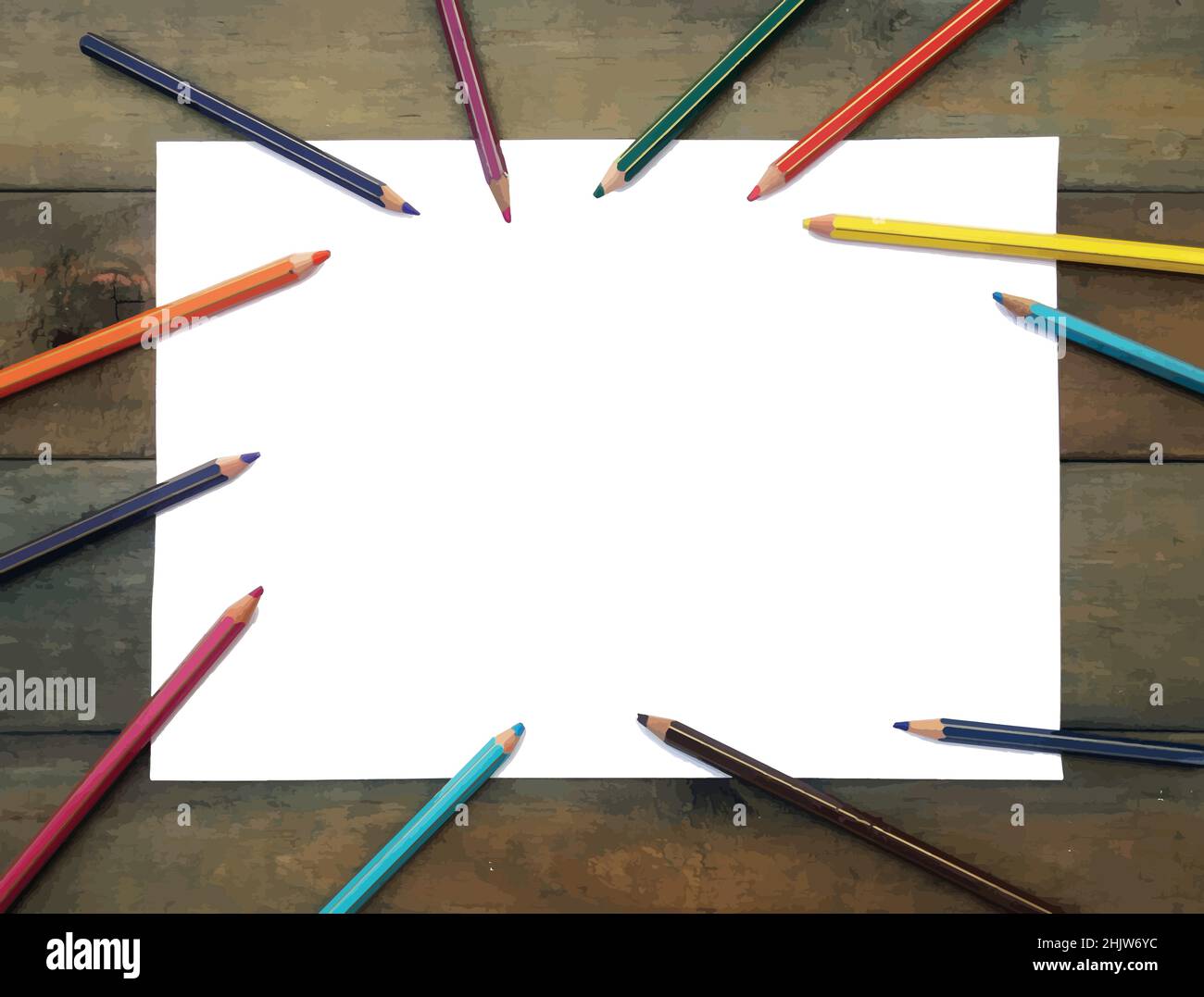 Blank sheet to write messages, notes, sketches or drawings. Vector of ...