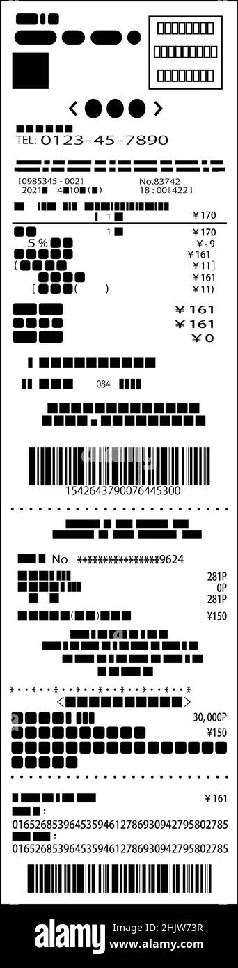 This is a illustration of Various Shopping receipt Stock Vector Image ...