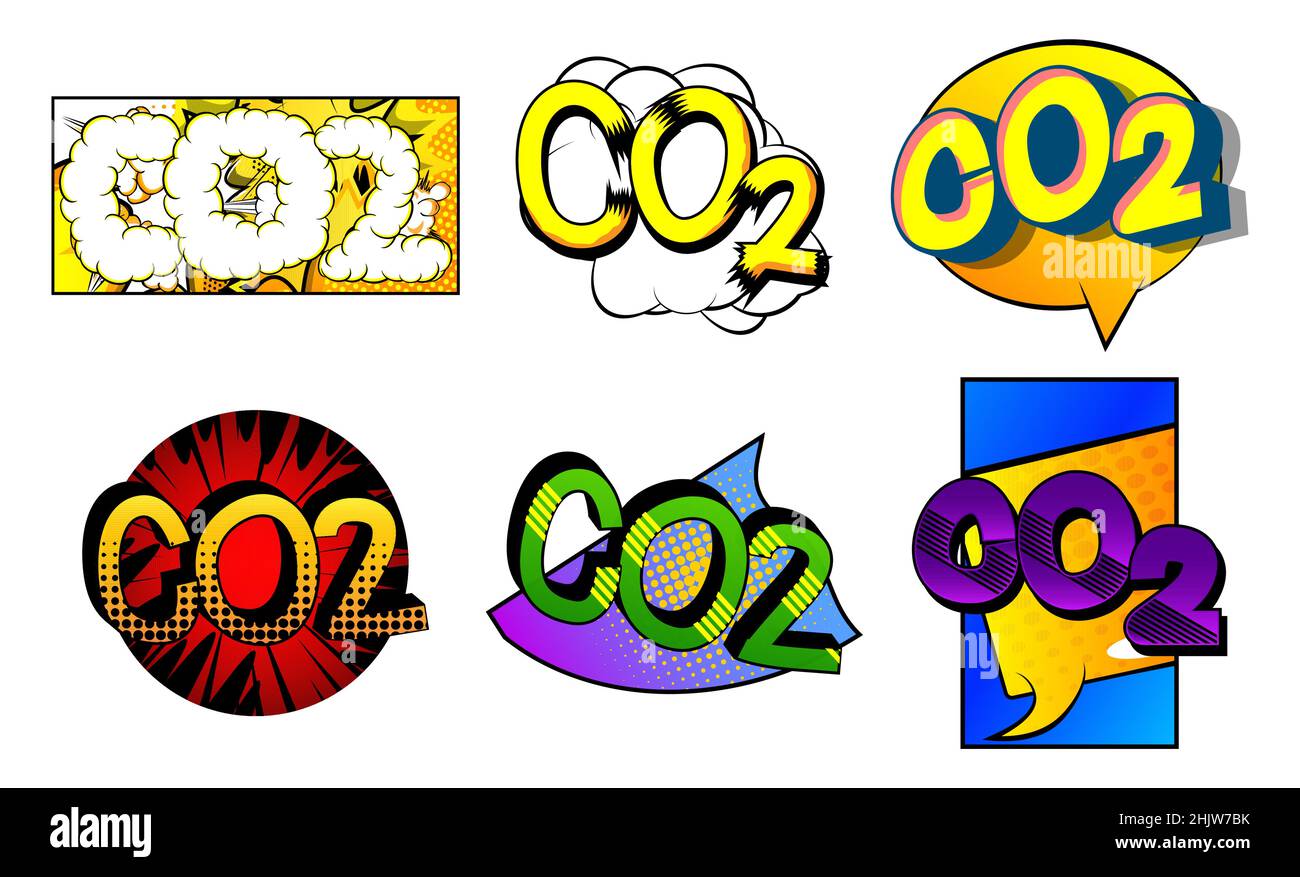 Dioxide co2 icon cartoon style hi-res stock photography and images - Alamy