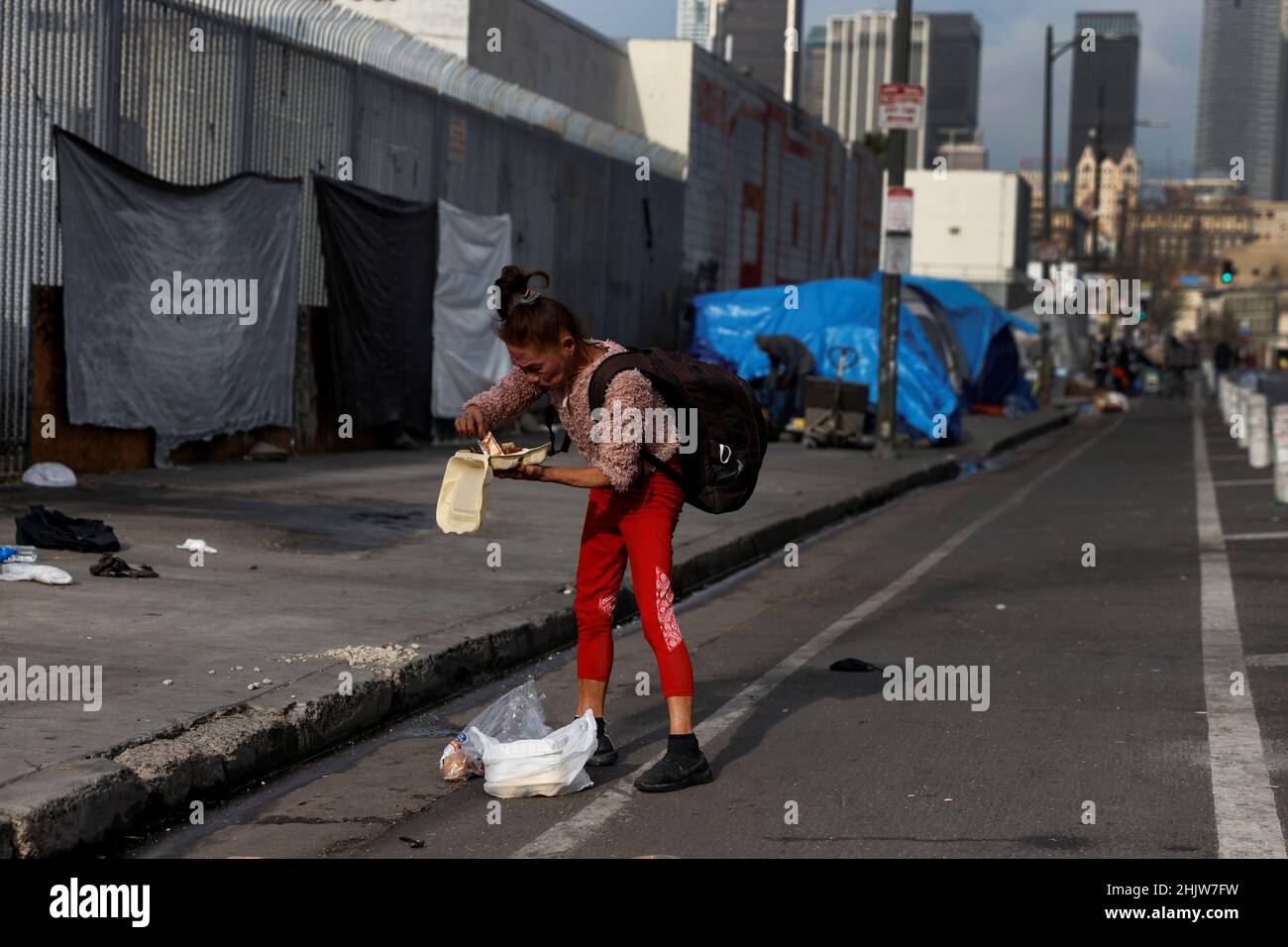 Downtown los angeles neighborhood of skid row hi-res stock photography and images - Alamy