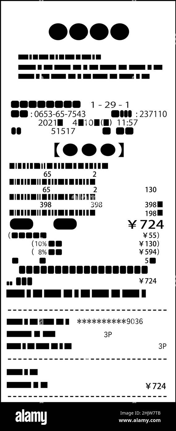 This is a illustration of Various types of shopping receipt Stock ...
