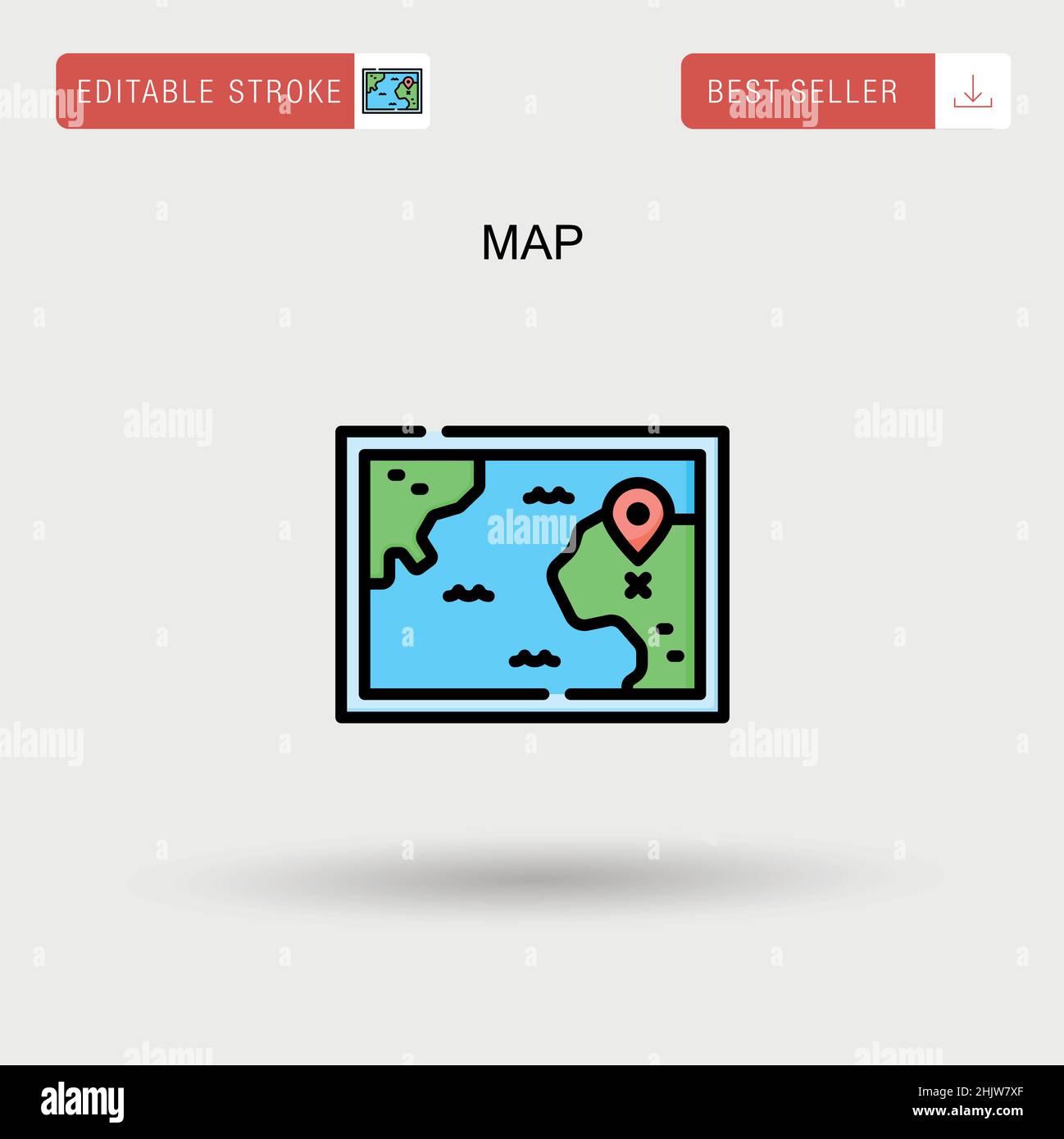 Map Simple vector icon Stock Vector Image & Art - Alamy