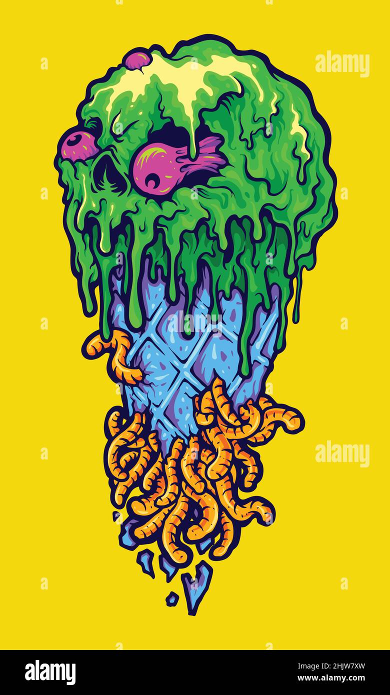 Creepy ice cream designs hi-res stock photography and images - Alamy