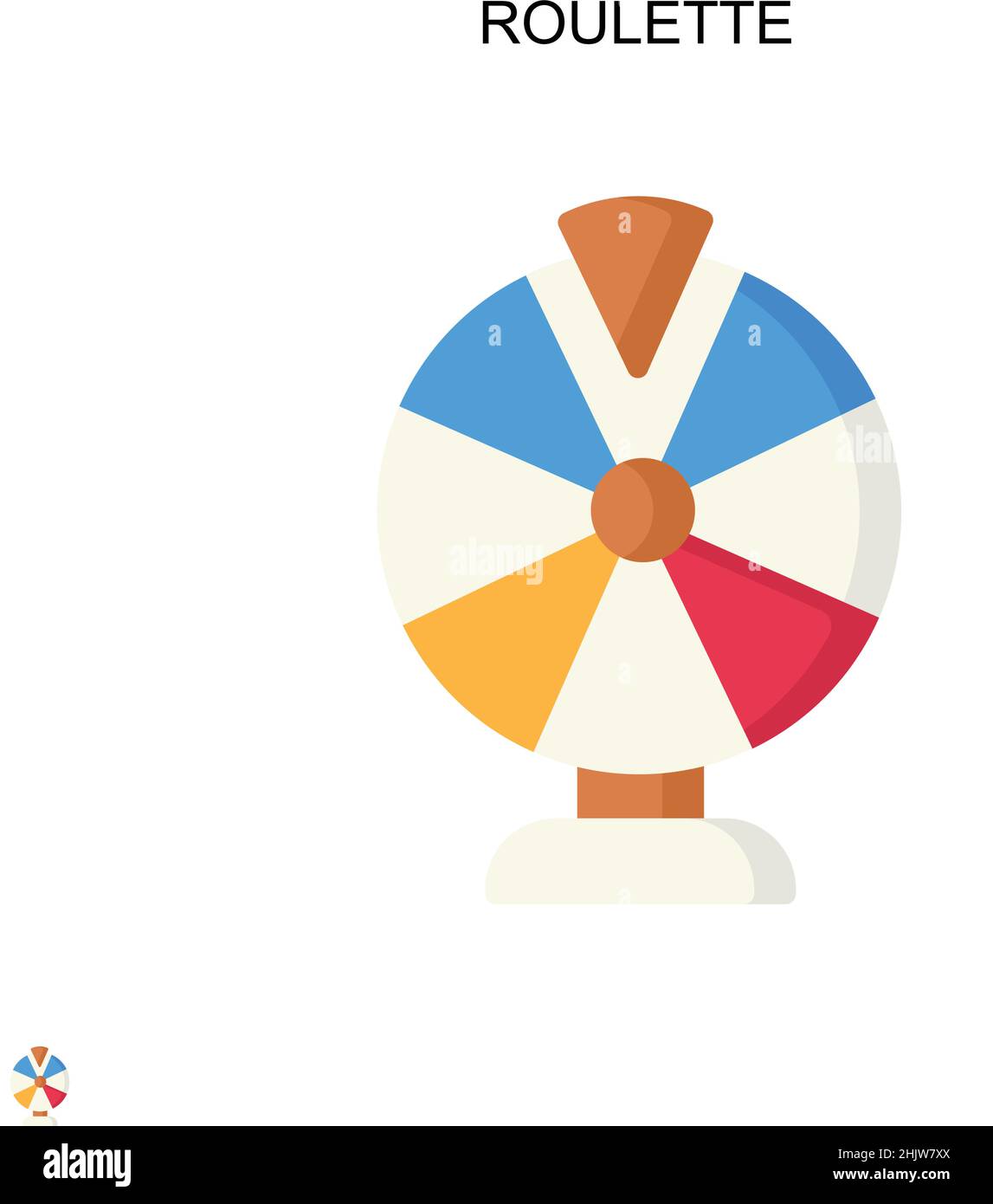 Roulette Simple vector icon. Illustration symbol design template for ...