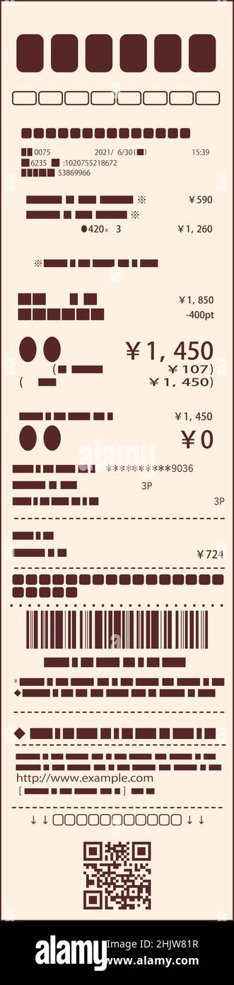 This is a illustration of Various types of shopping receipt Stock ...