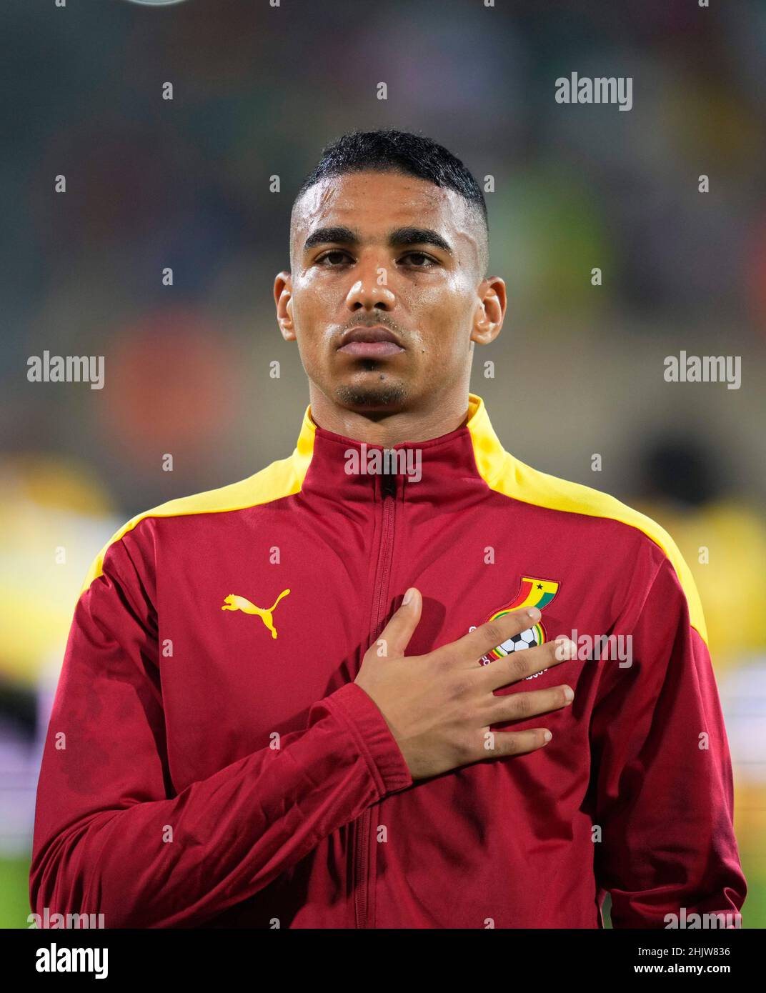 Yaoundé, Cameroon, January, 14, 2022: Alexander Djiku of Ghana during ... Yaoundé, Cameroon, January, 14, 2022: Alexander Djiku of Ghana during ...