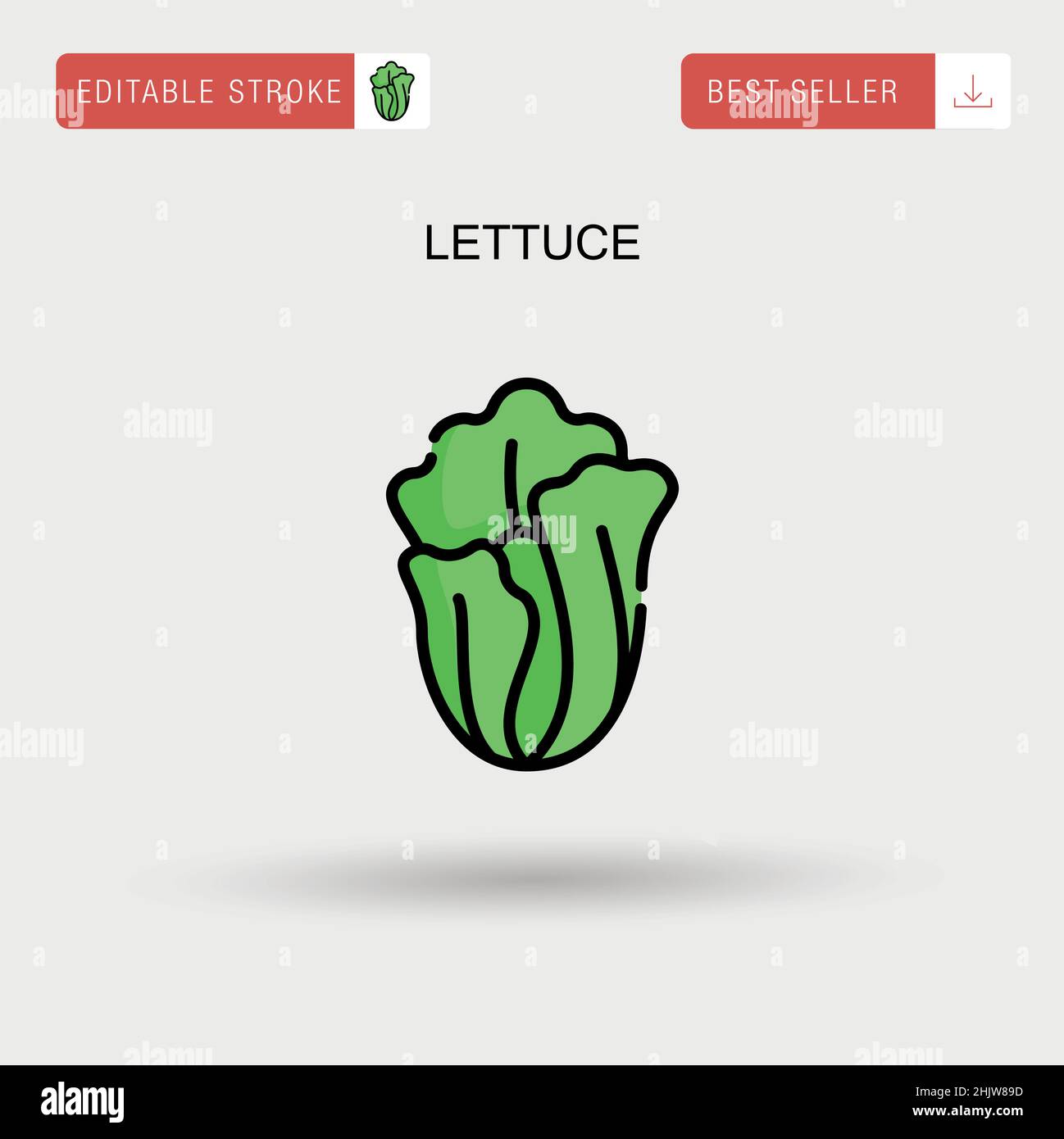 Lettuce icon Stock Vector Images - Alamy