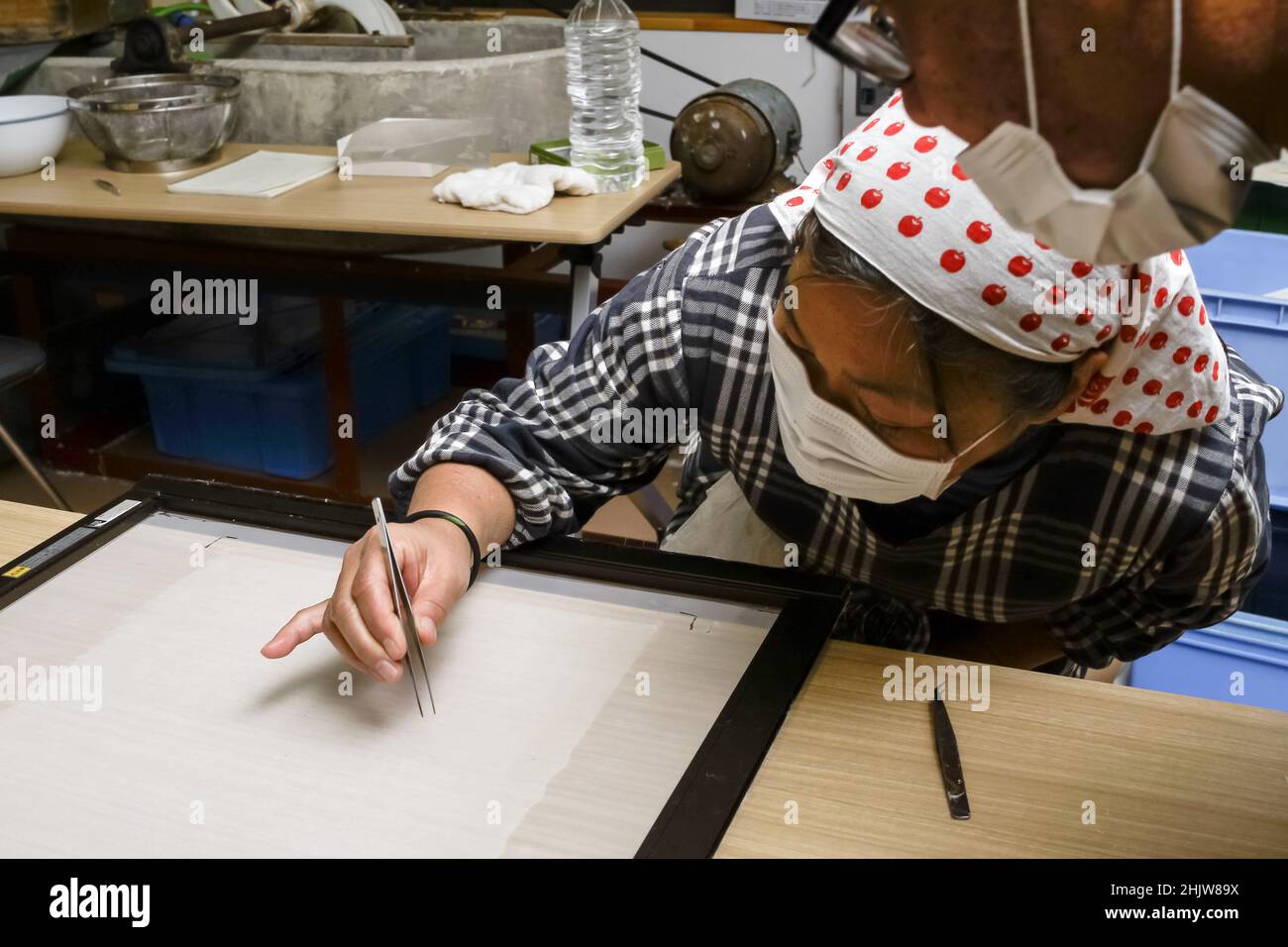 iida, nagano, japan, 2021/23/11 , local craftsman while producing ...
