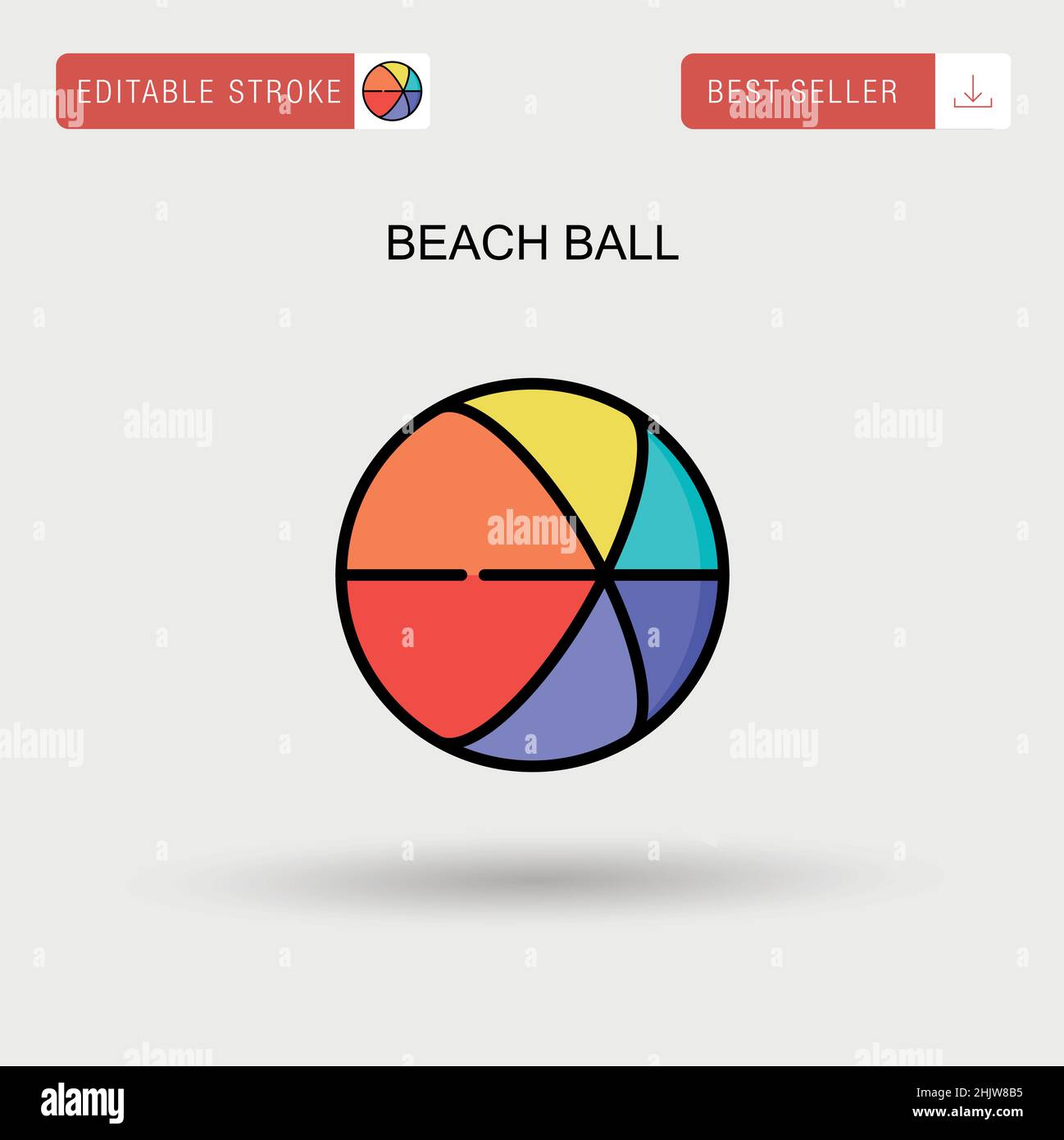 Blue yellow beach rubber Stock Vector Images - Alamy