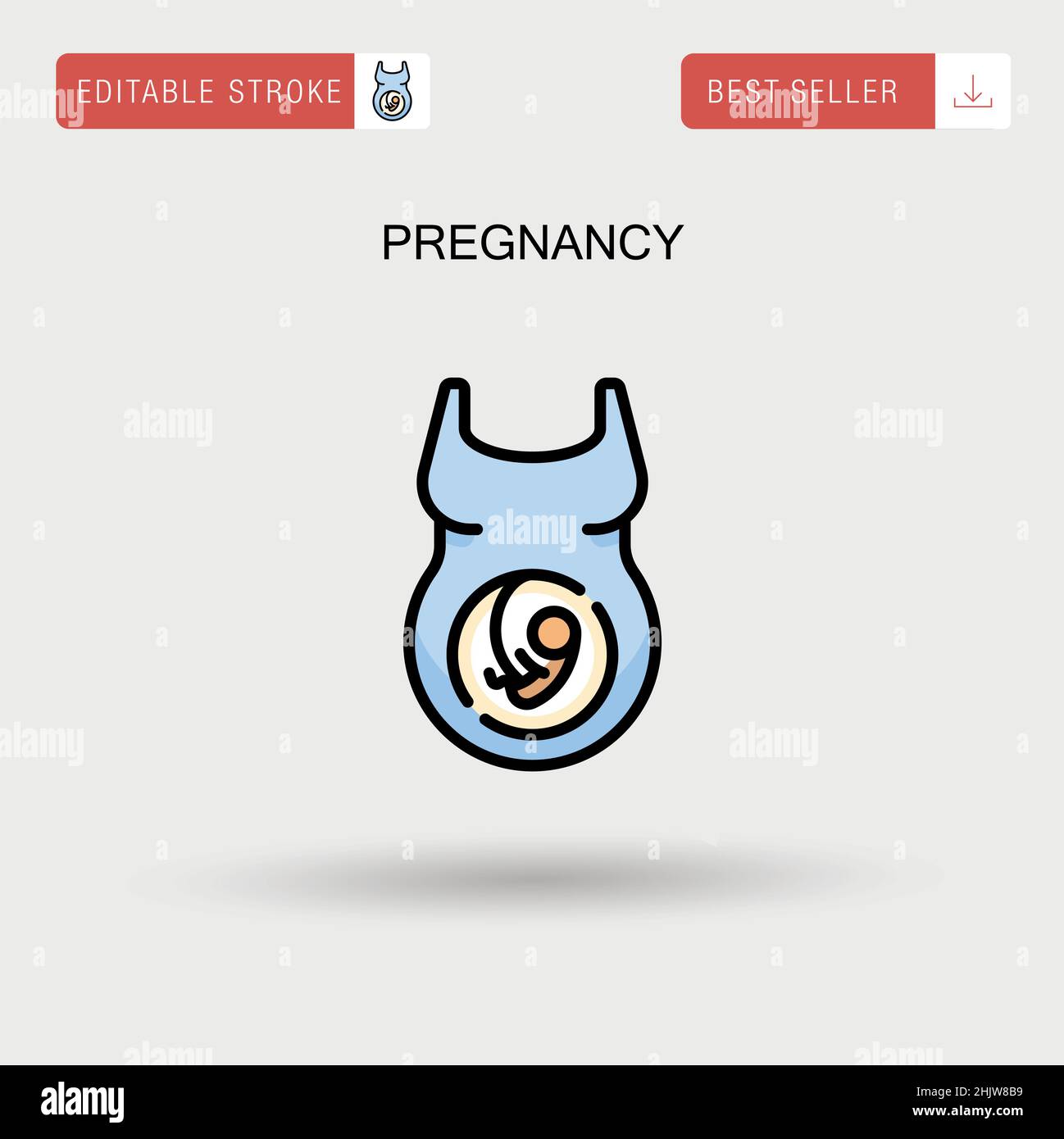 Pregnancy Simple vector icon Stock Vector Image & Art - Alamy