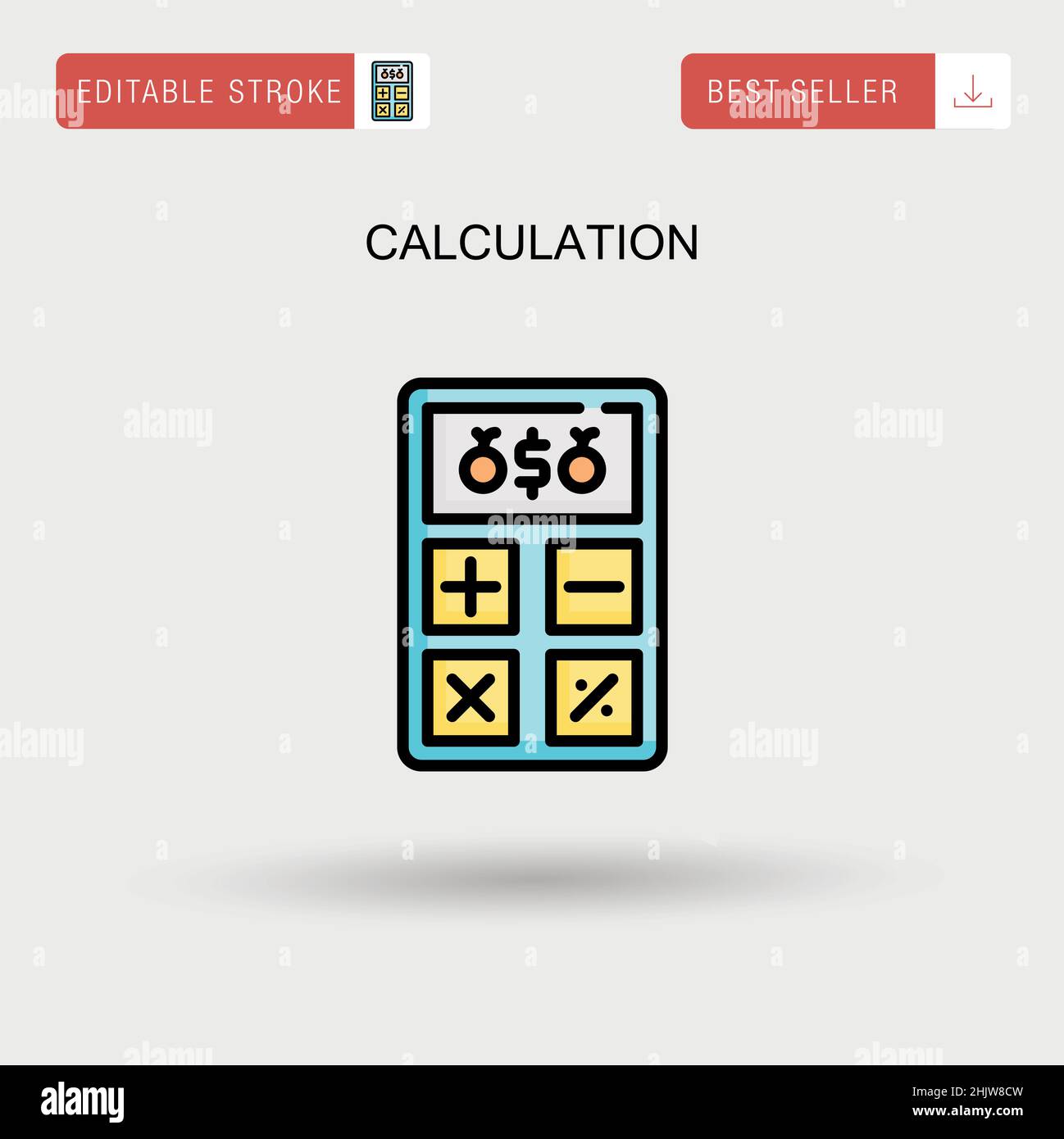 Calculation Simple vector icon Stock Vector Image & Art - Alamy