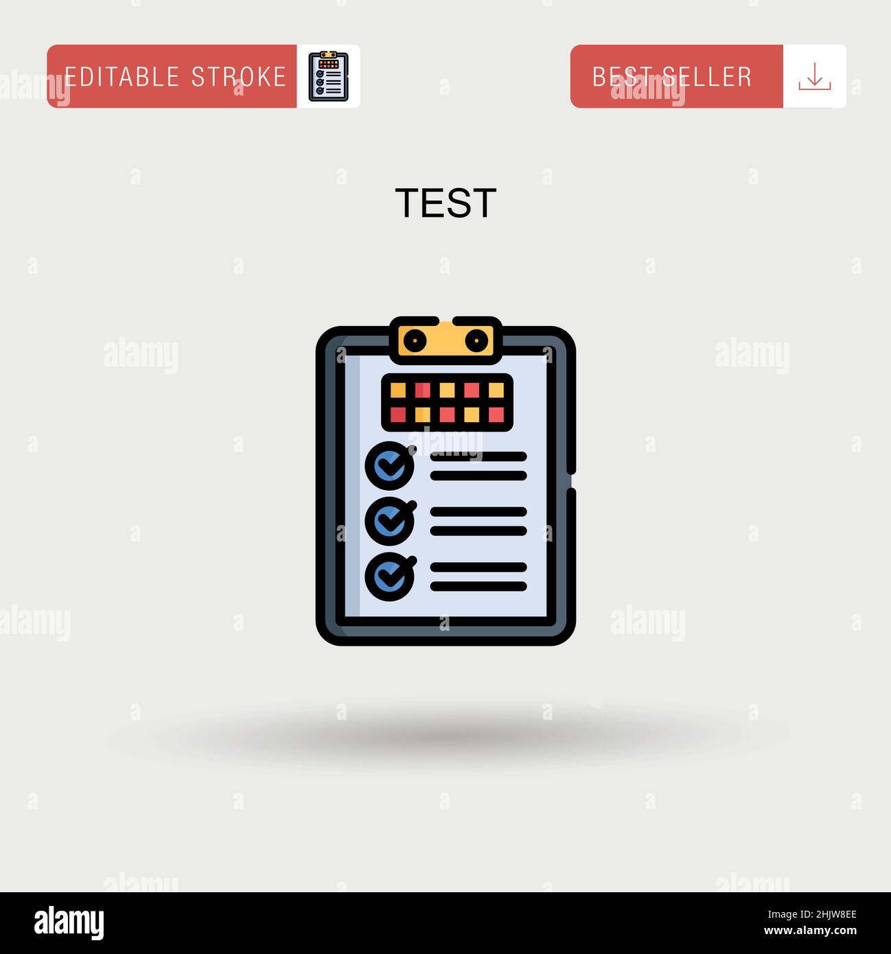 Test Simple vector icon Stock Vector Image & Art - Alamy