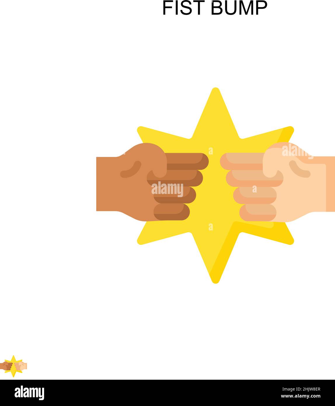 Fist bump Simple vector icon. Illustration symbol design template for ...