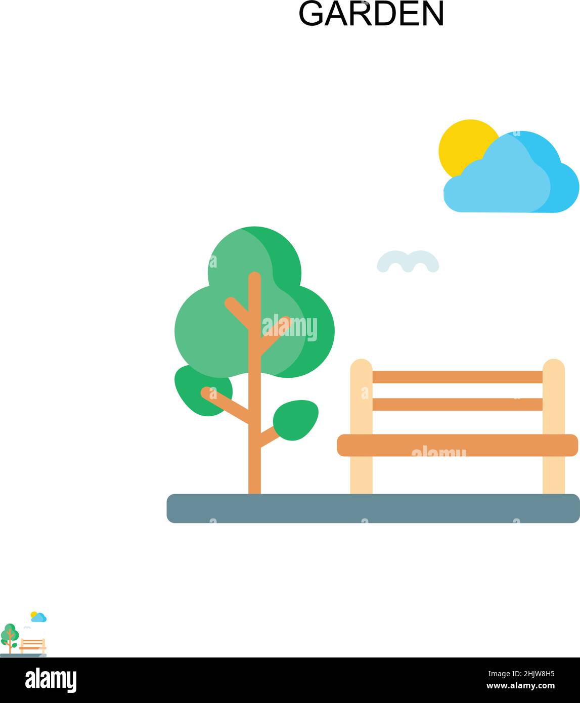 Garden Simple Vector Icon Illustration Symbol Design Template For Web