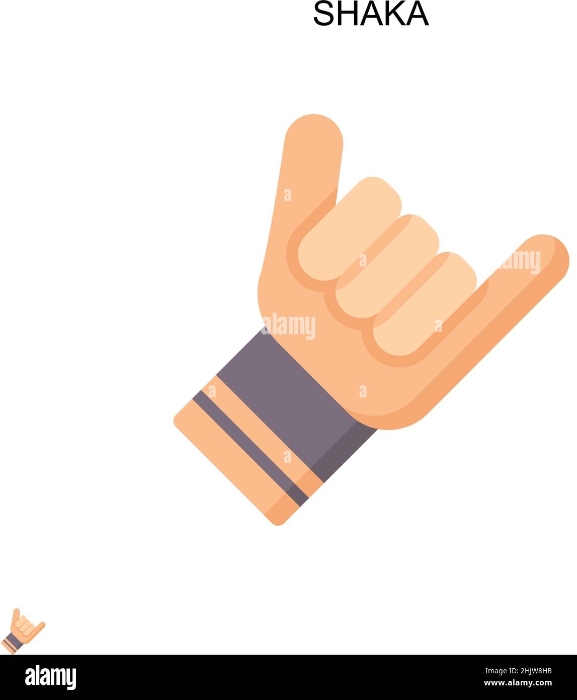 Shaka Simple vector icon. Illustration symbol design template for web ...