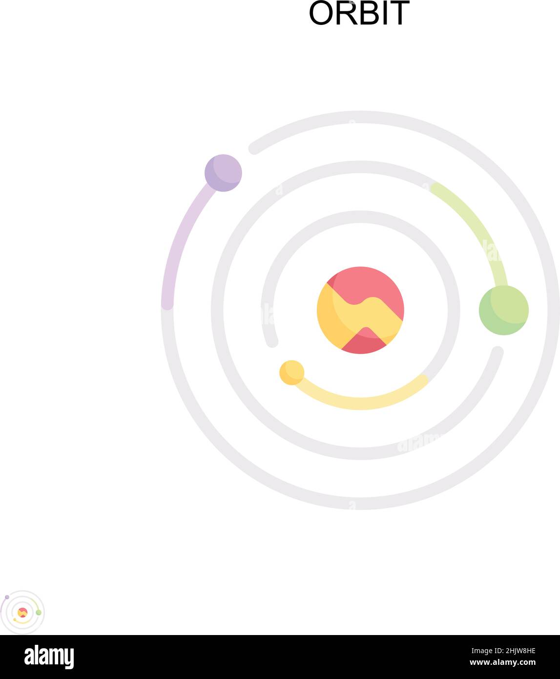 Orbit Simple vector icon. Illustration symbol design template for web mobile UI element Stock ...