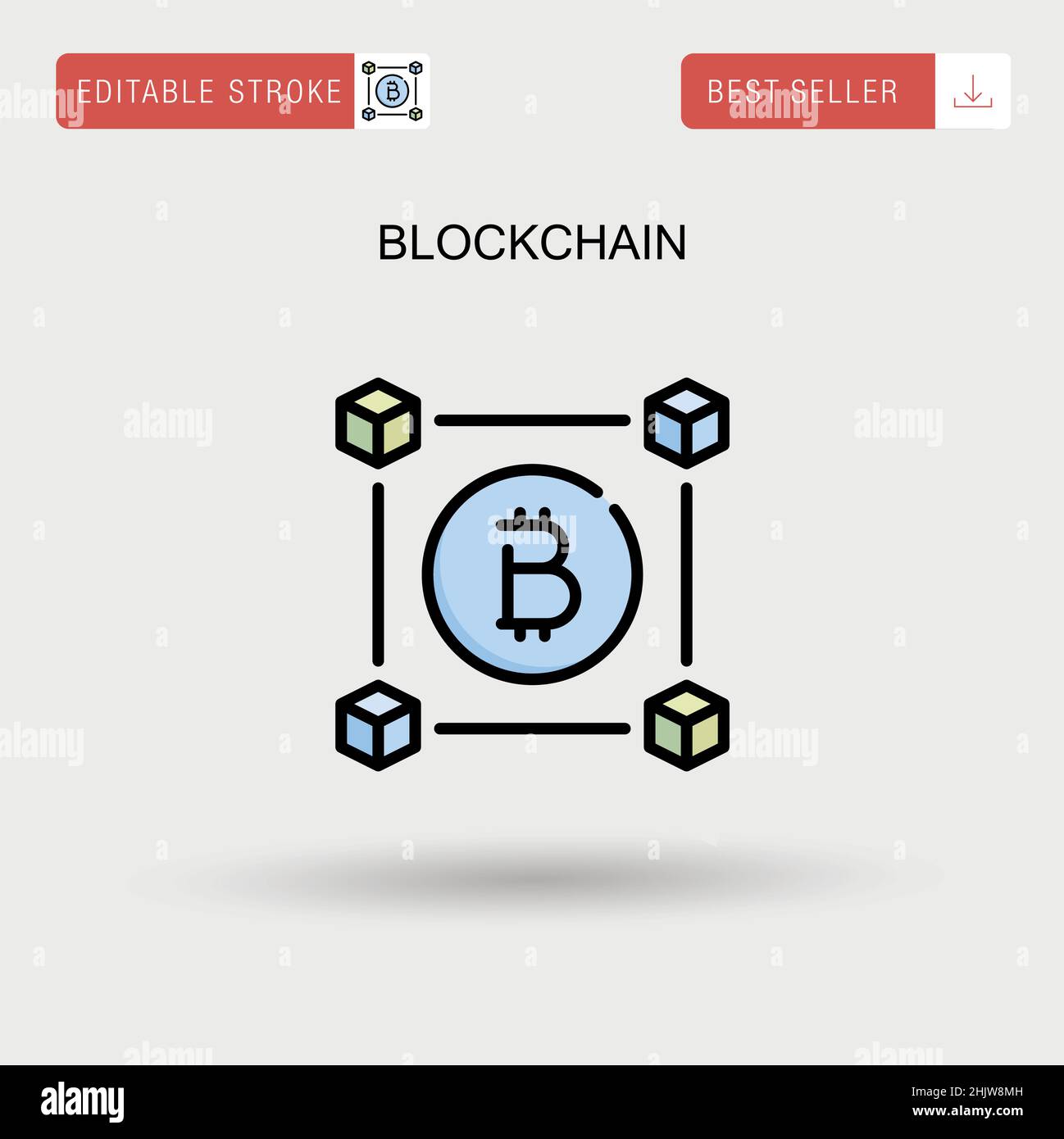 Blockchain Simple vector icon Stock Vector Image & Art - Alamy