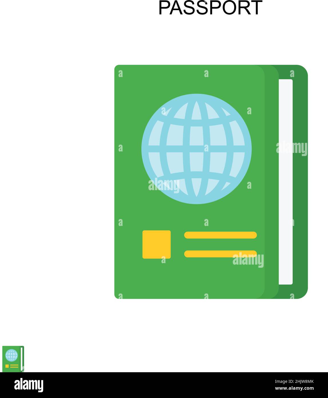 Passport Simple vector icon. Illustration symbol design template for web mobile UI element Stock ...