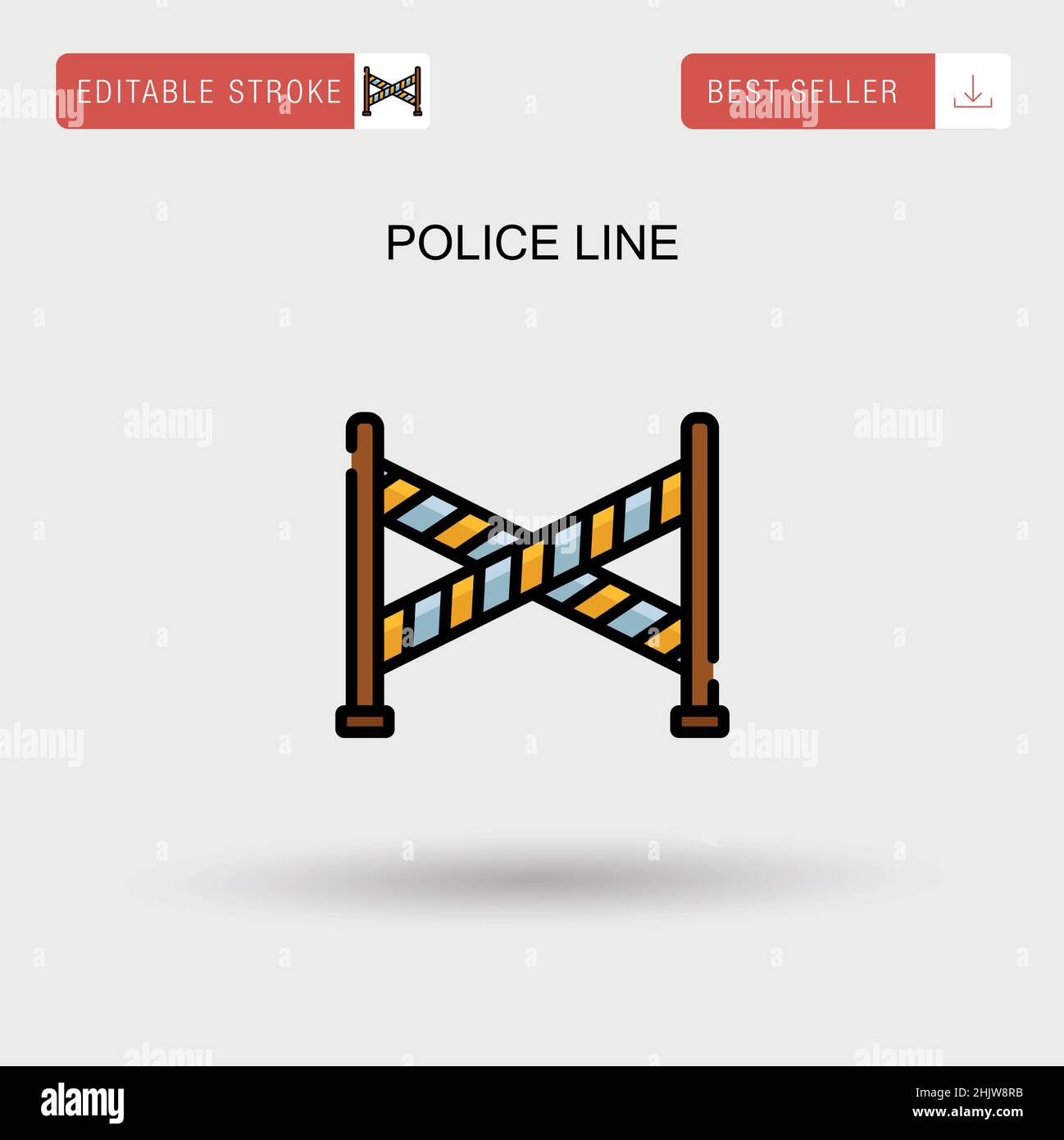 Yellow cross police tape Stock Vector Images - Alamy