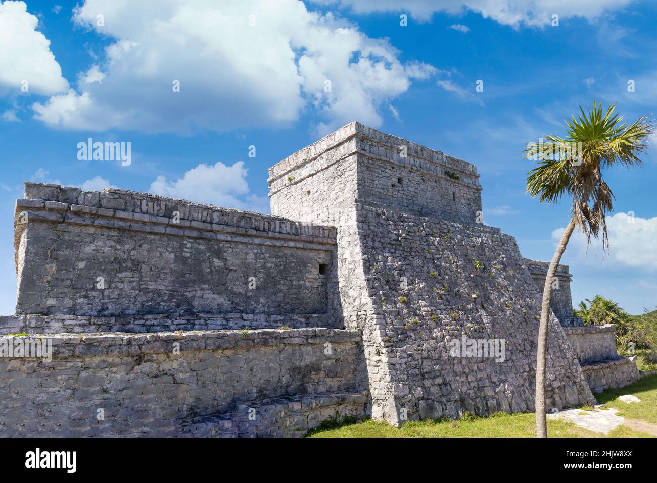 Temple of the God of Wind in Tulum Archaeological Zone with Mayan ...