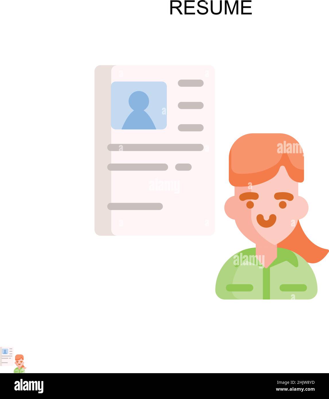 Resume Simple vector icon. Illustration symbol design template for web ...