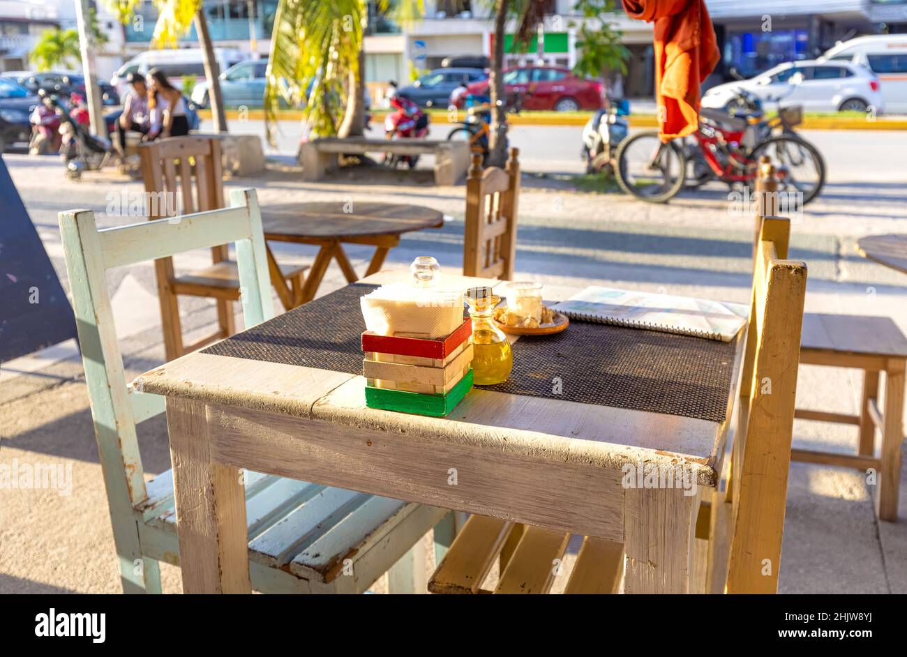 Mexico, Quintana Roo, Tulum cafes in restaurants serving national ...